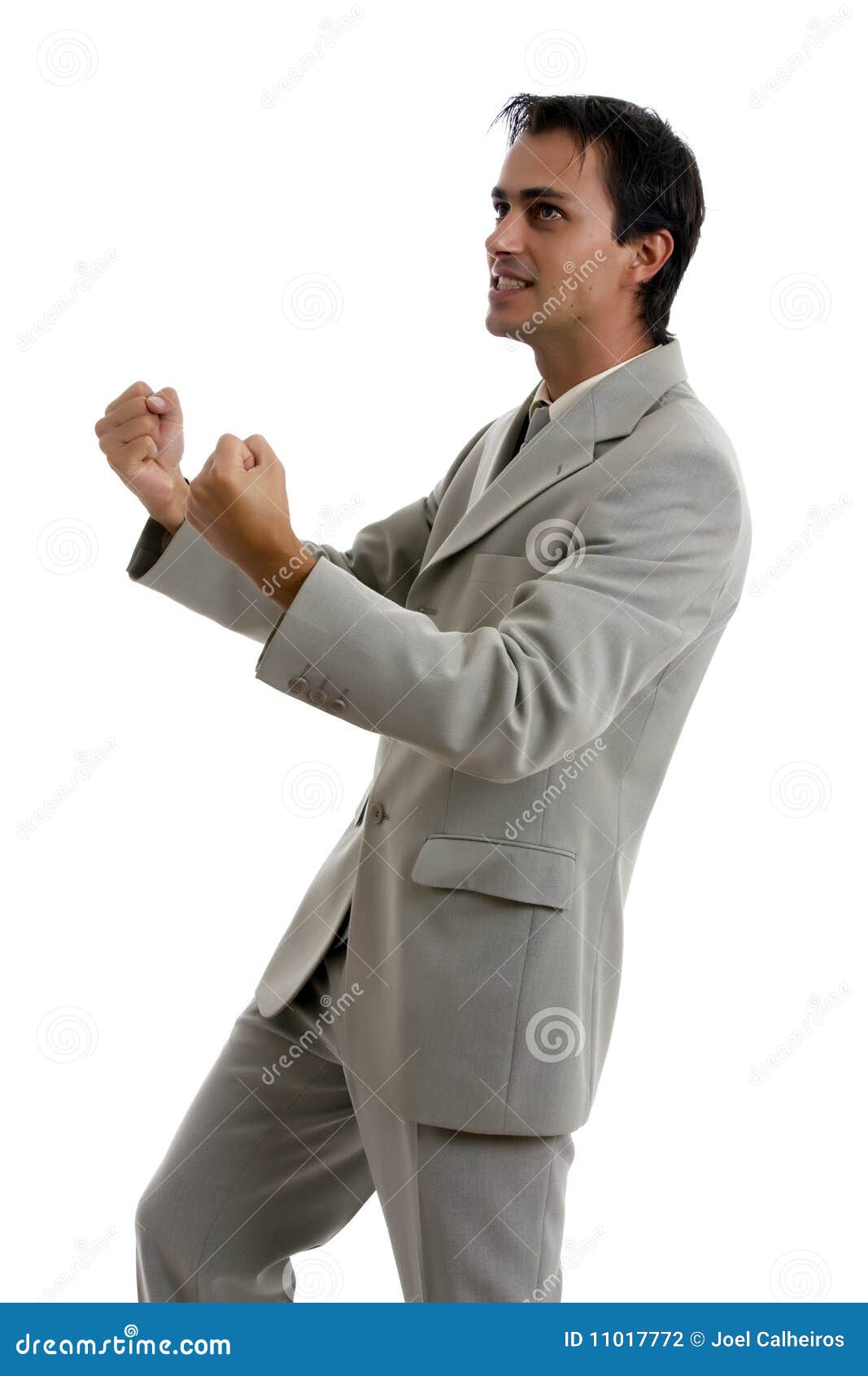 Mann, Der Sieg Symbolisiert Stockfoto - Bild von erwachsener, verrückt ...