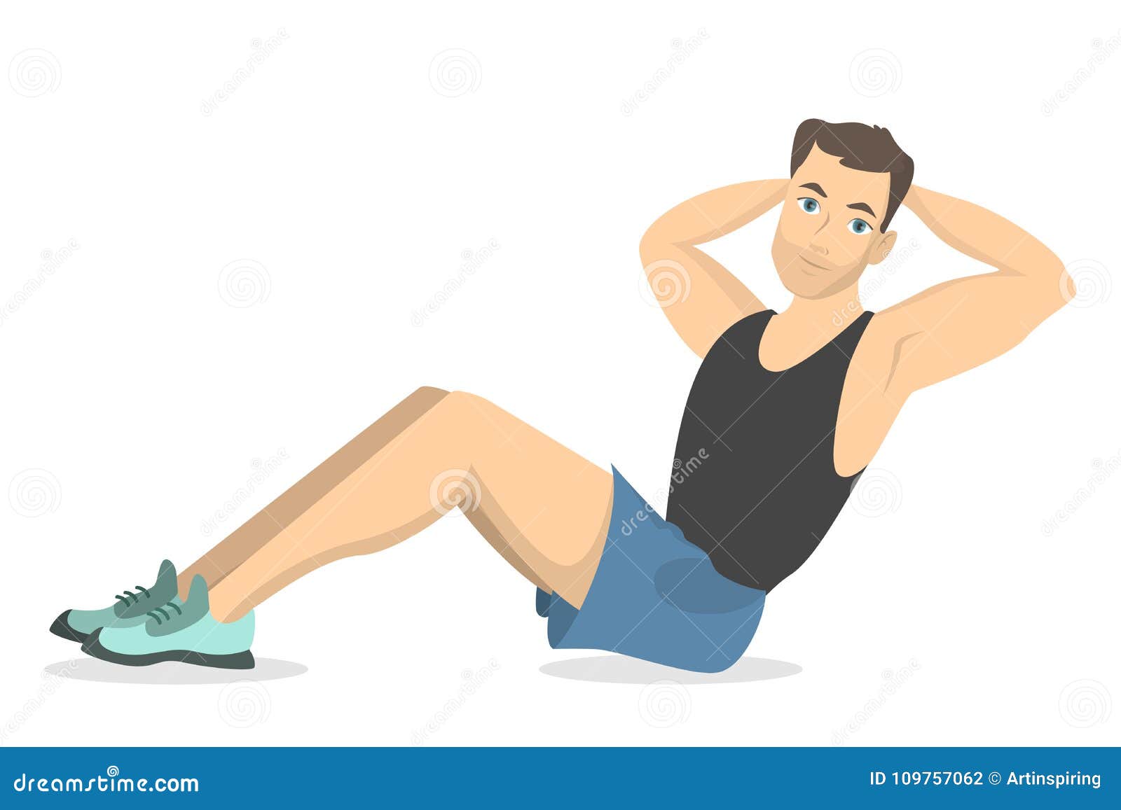 Sit Ups Stock Illustrationen, Vektors, & Klipart – (198 Stock ...