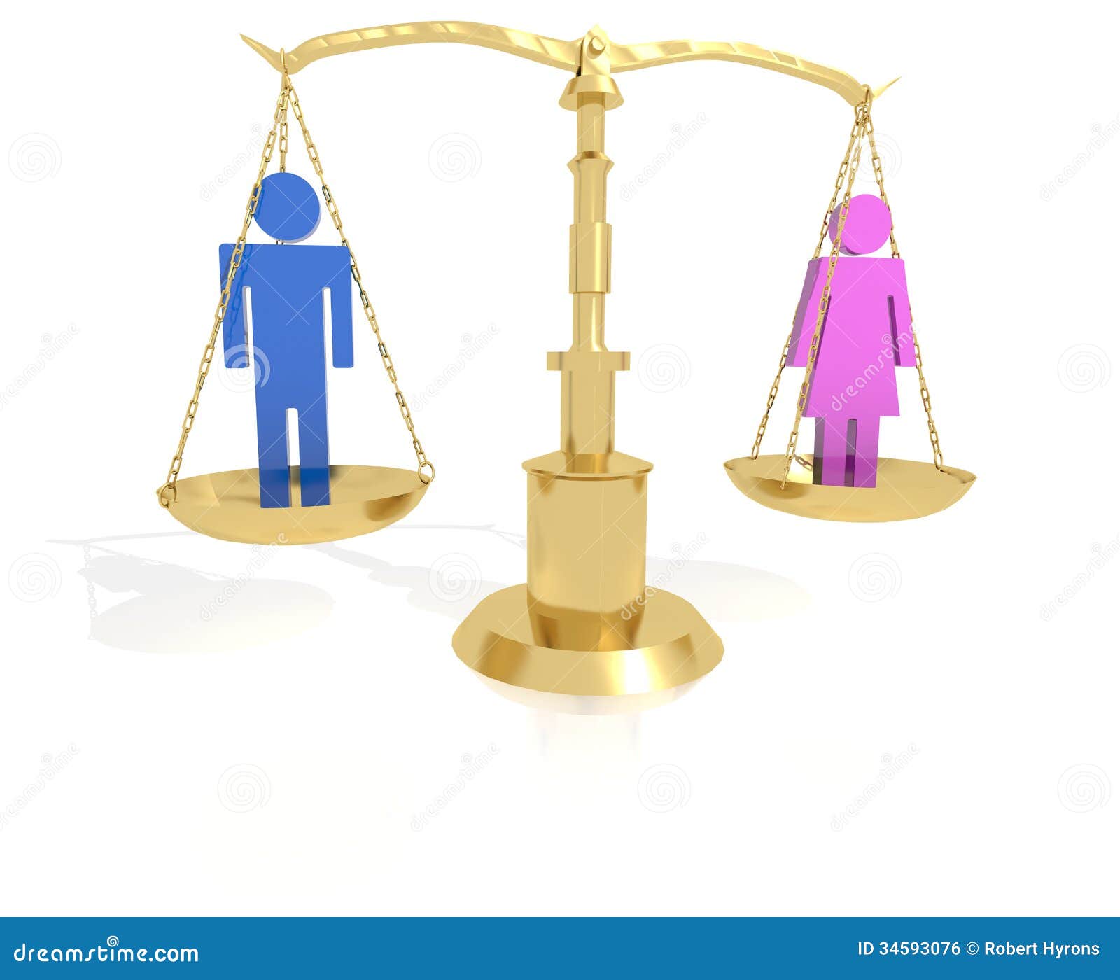 Mann - Frauen-Gleichheit stock abbildung. Illustration von gesetz ...