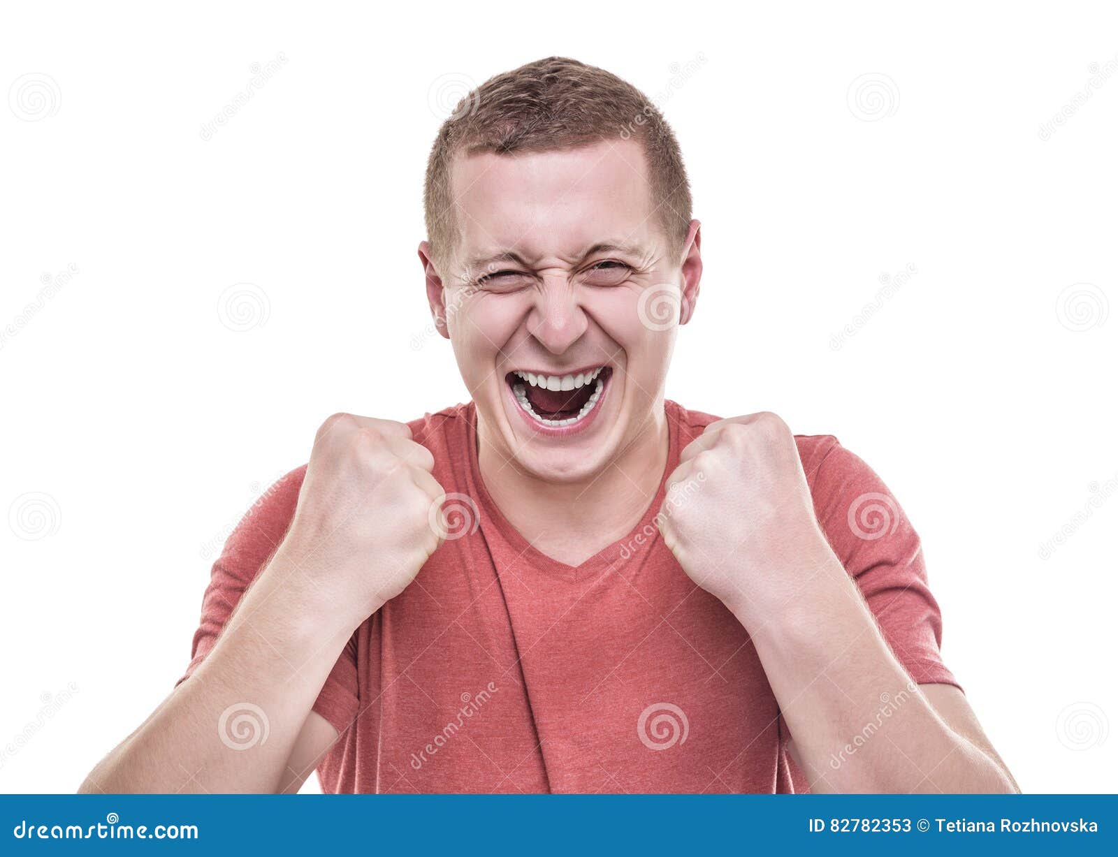 Mann freut sich Sieg stockbild. Bild von freundlich, unternehmer - 82782353