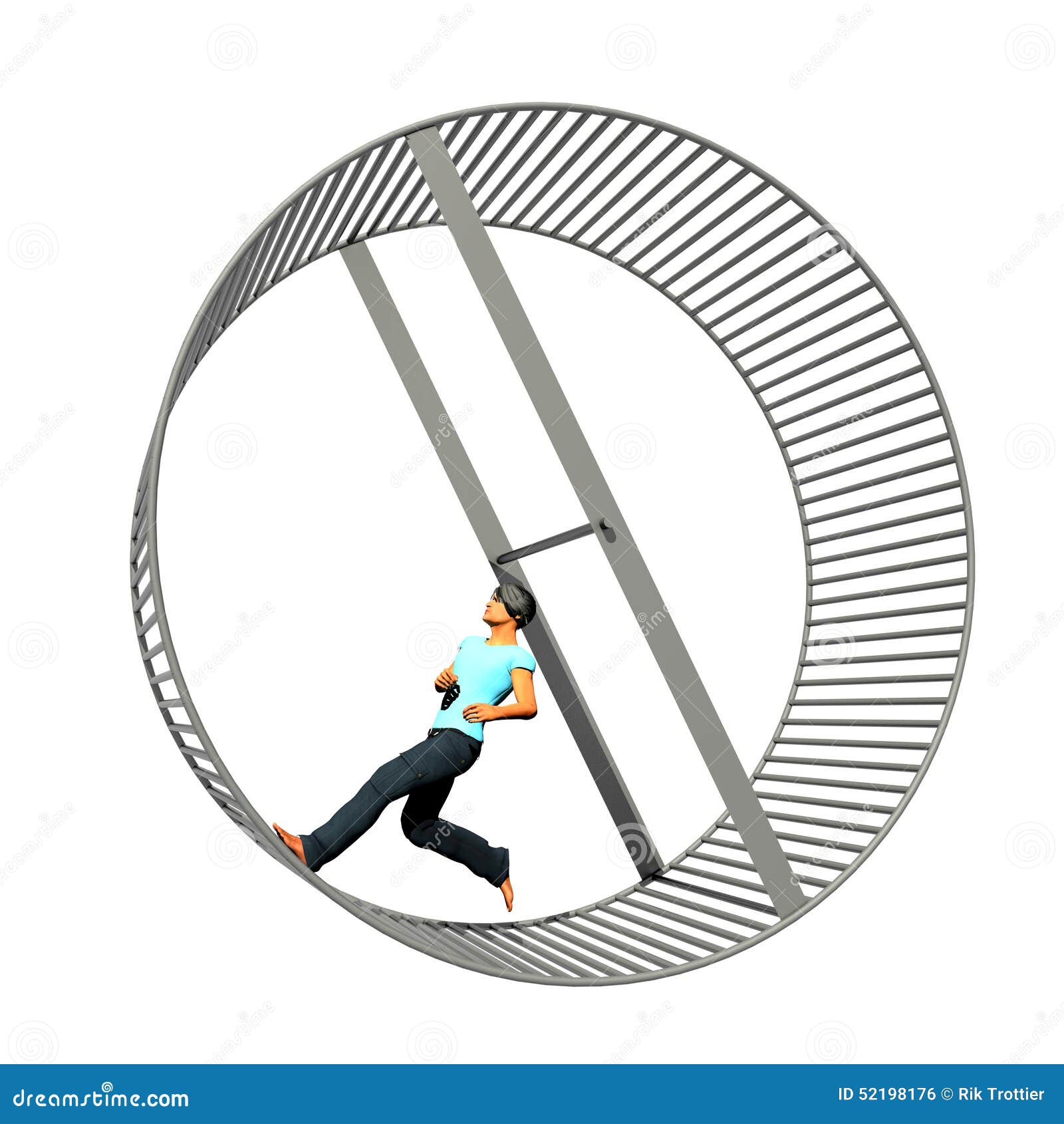Mann im Hamster-Rad stock abbildung. Illustration von bemühung - 52198176