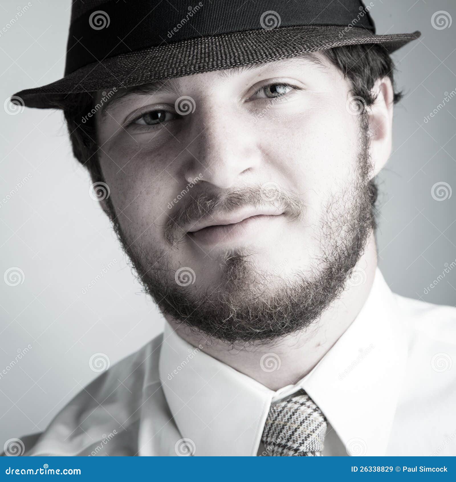 Mann Im Hut Und in Der Gleichheit Stockbild - Bild von hemd, person ...