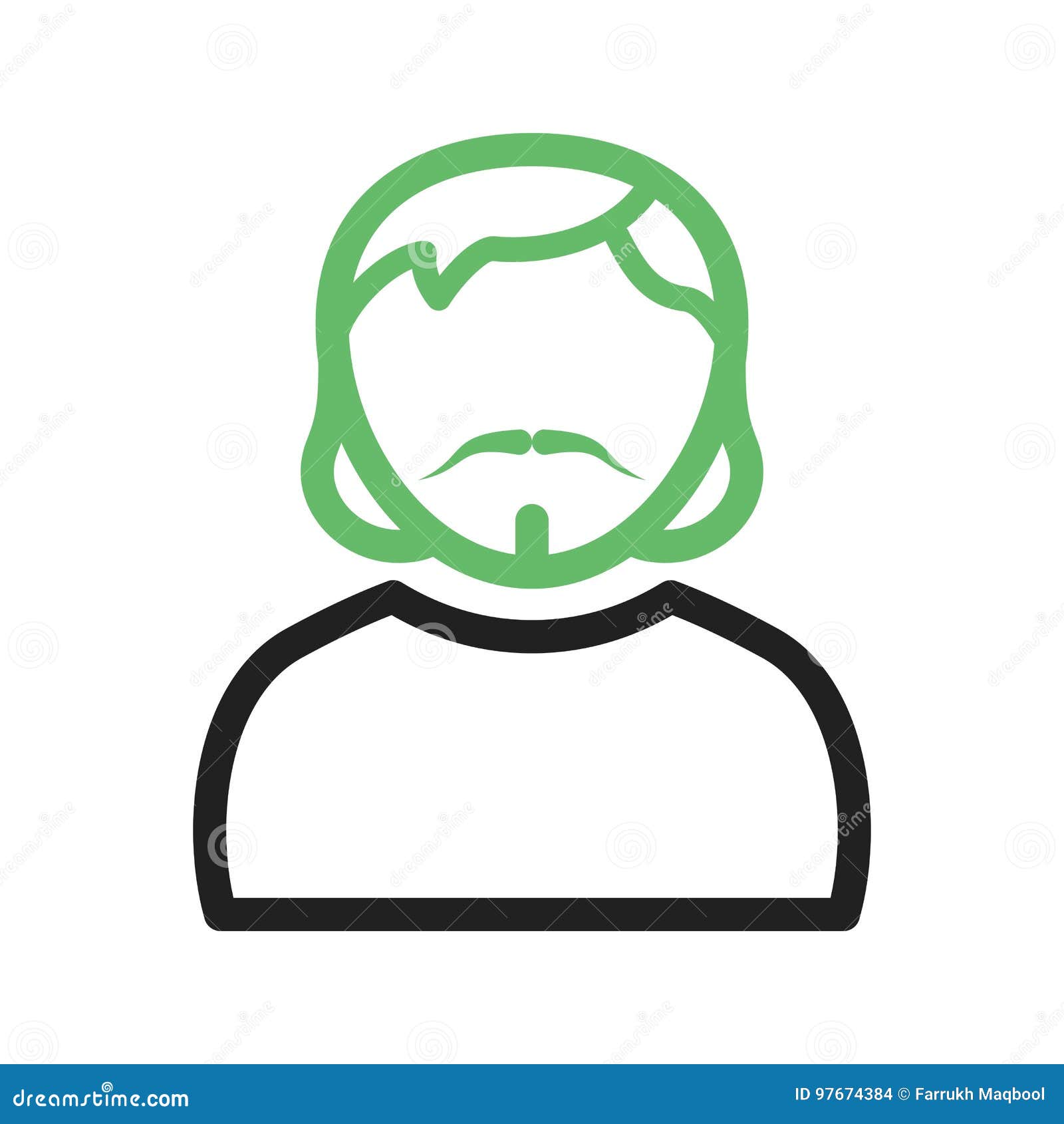 Mann im Spitzbart vektor abbildung. Illustration von schwarzes - 97674384