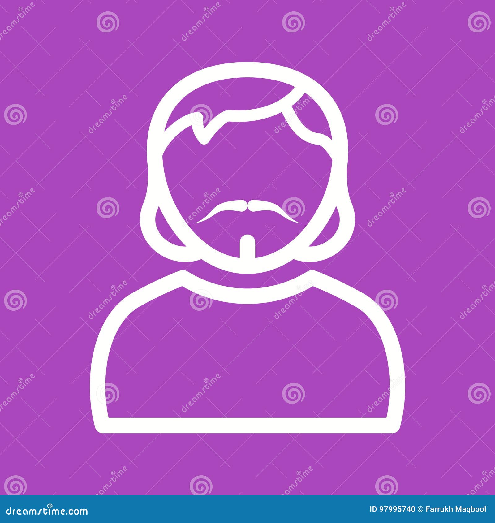 Mann im Spitzbart vektor abbildung. Illustration von stilvoll - 97995740