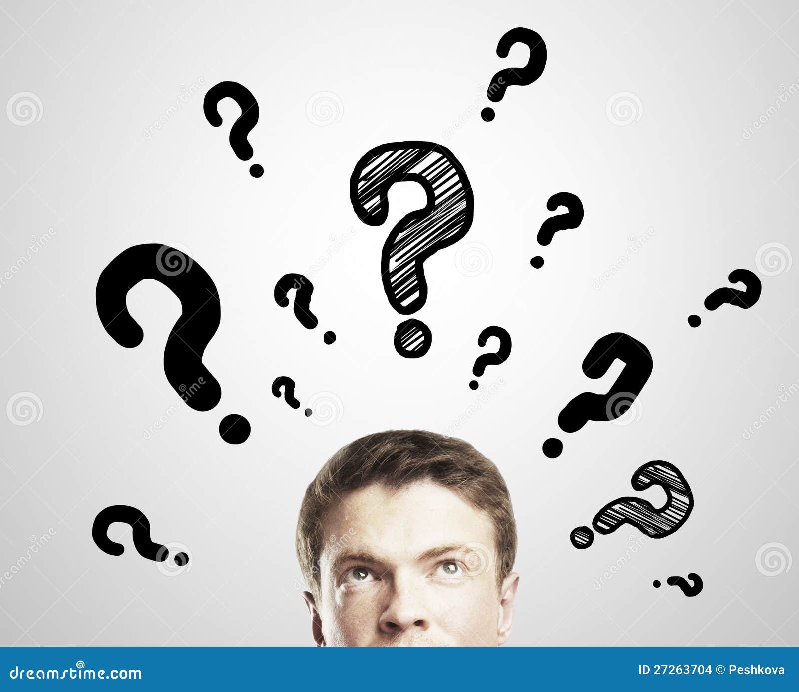 Mann mit Fragen stockfoto. Bild von mann, geschäft, stattlich - 27263704