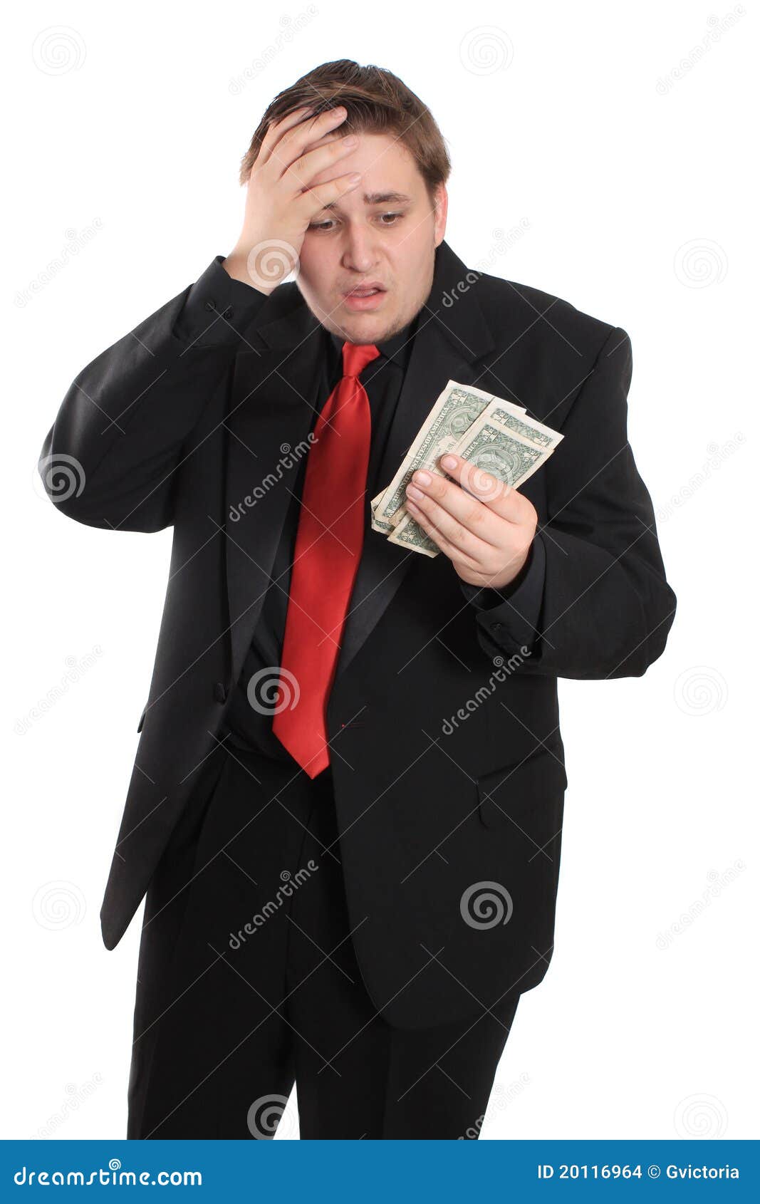 Mann mit Geldproblemen stockfoto. Bild von verdienen - 20116964