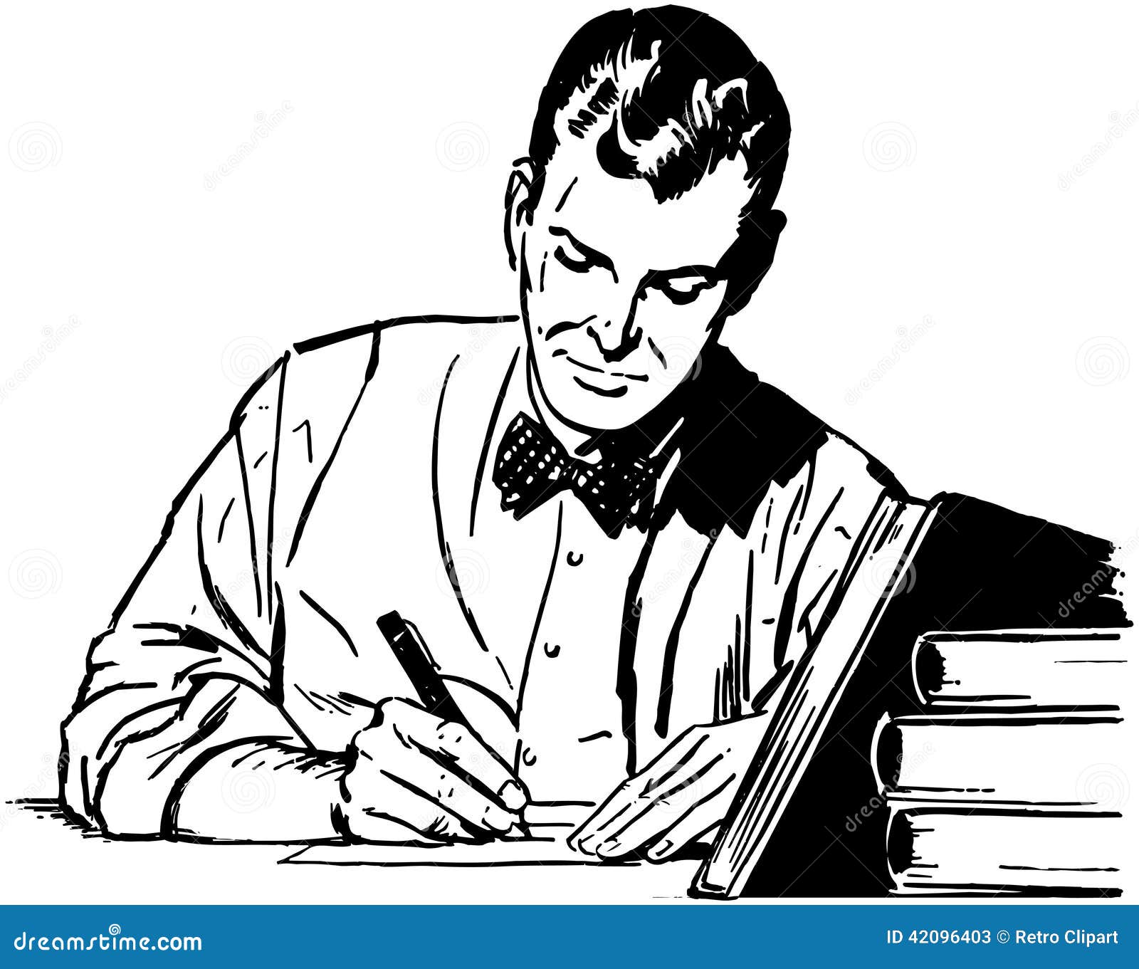 Mann-Studieren vektor abbildung. Illustration von absolvent - 42096403