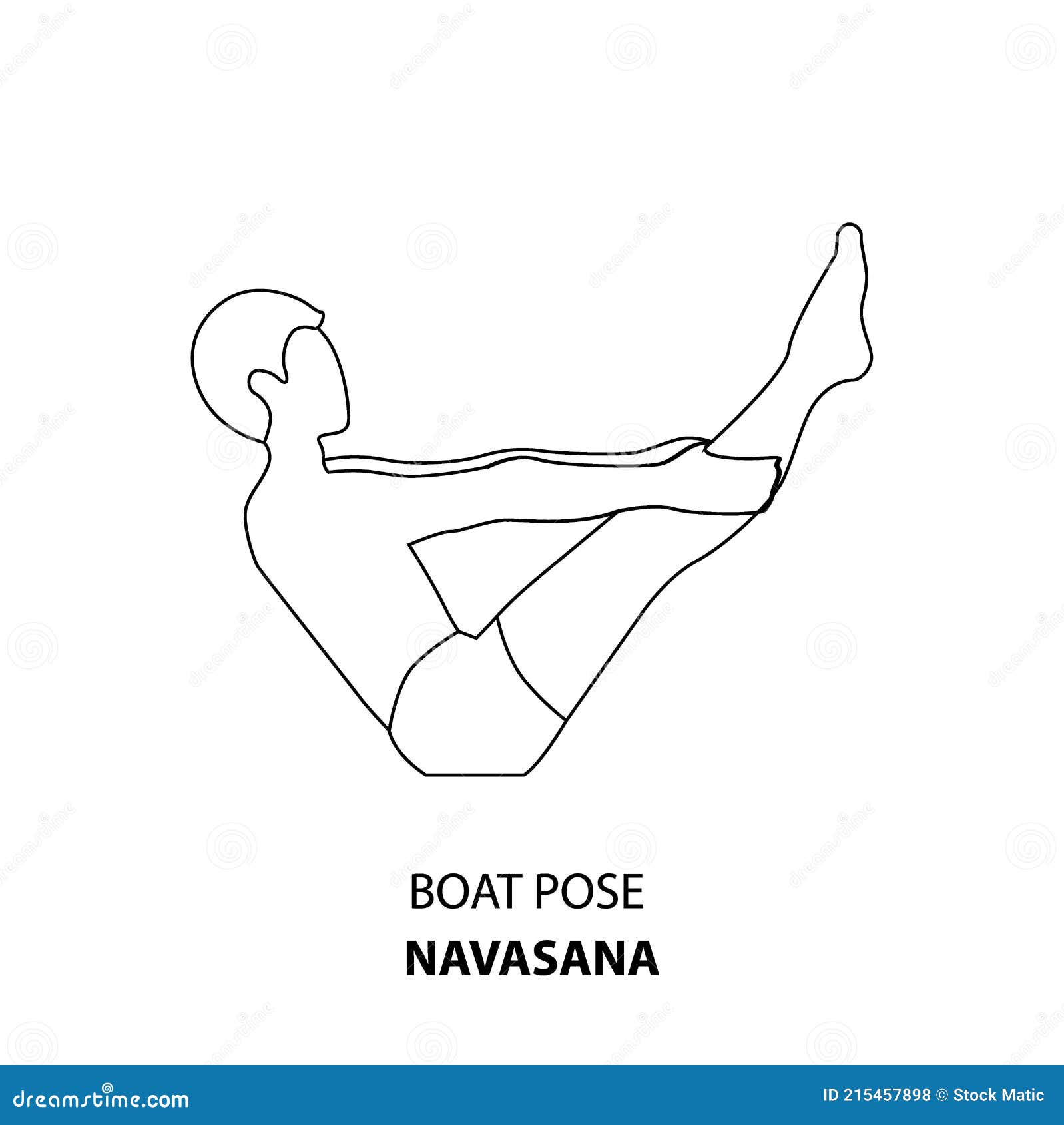 Mann Tun Yoga Boot Pose Oder Navasana Linie Vektor Abbildung ... Mann Tun Yoga Boot Pose Oder Navasana Linie Vektor Abbildung ...