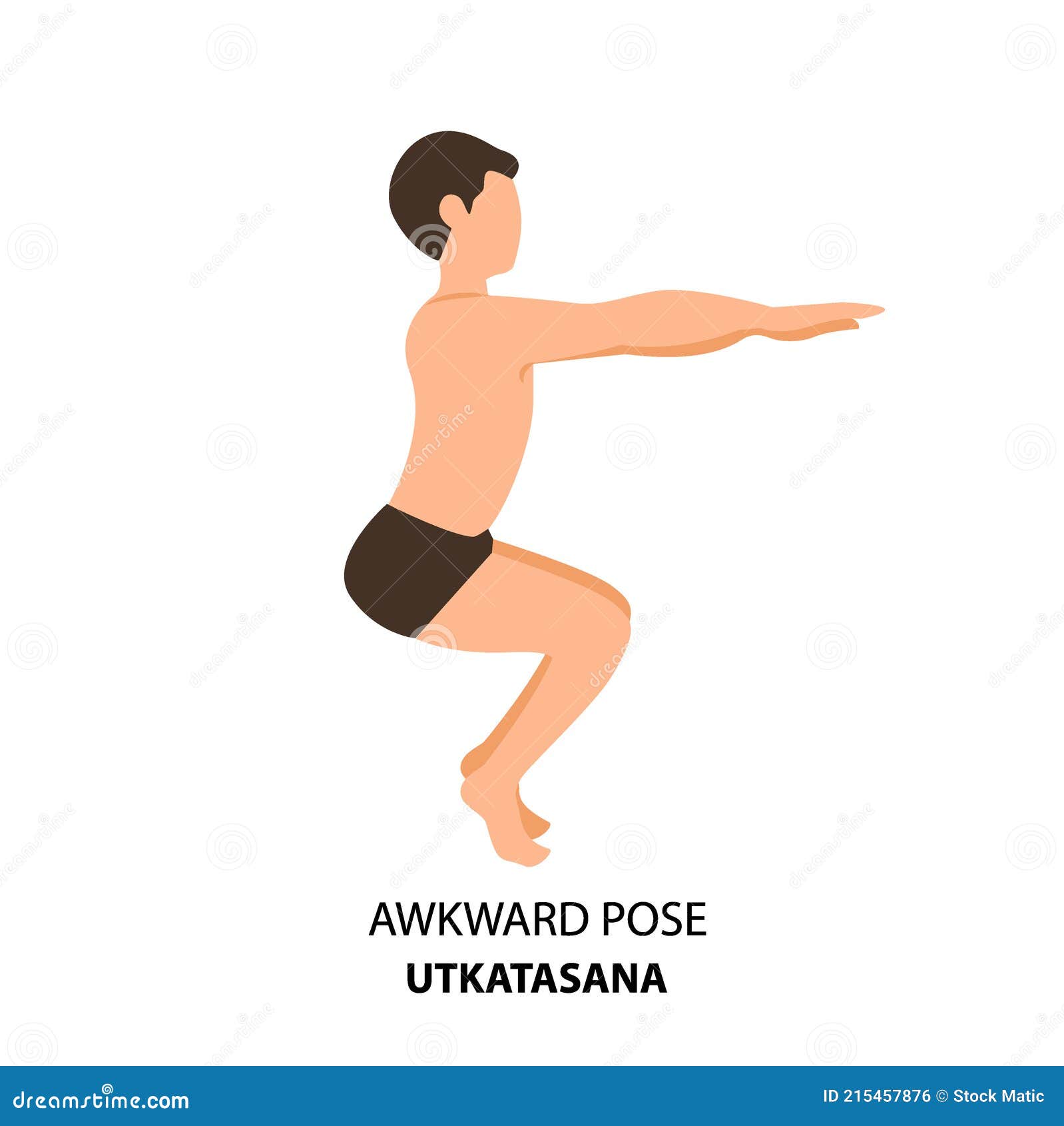 Mann Tun Yoga Unbeholfen Oder Utkatasana Vektor Vektor Abbildung ... Mann Tun Yoga Unbeholfen Oder Utkatasana Vektor Vektor Abbildung ...