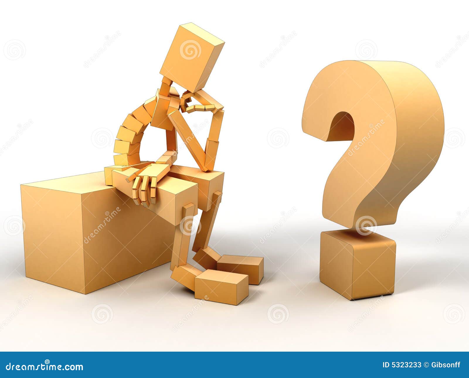 Mann und Frage stock abbildung. Illustration von bitten - 5323233