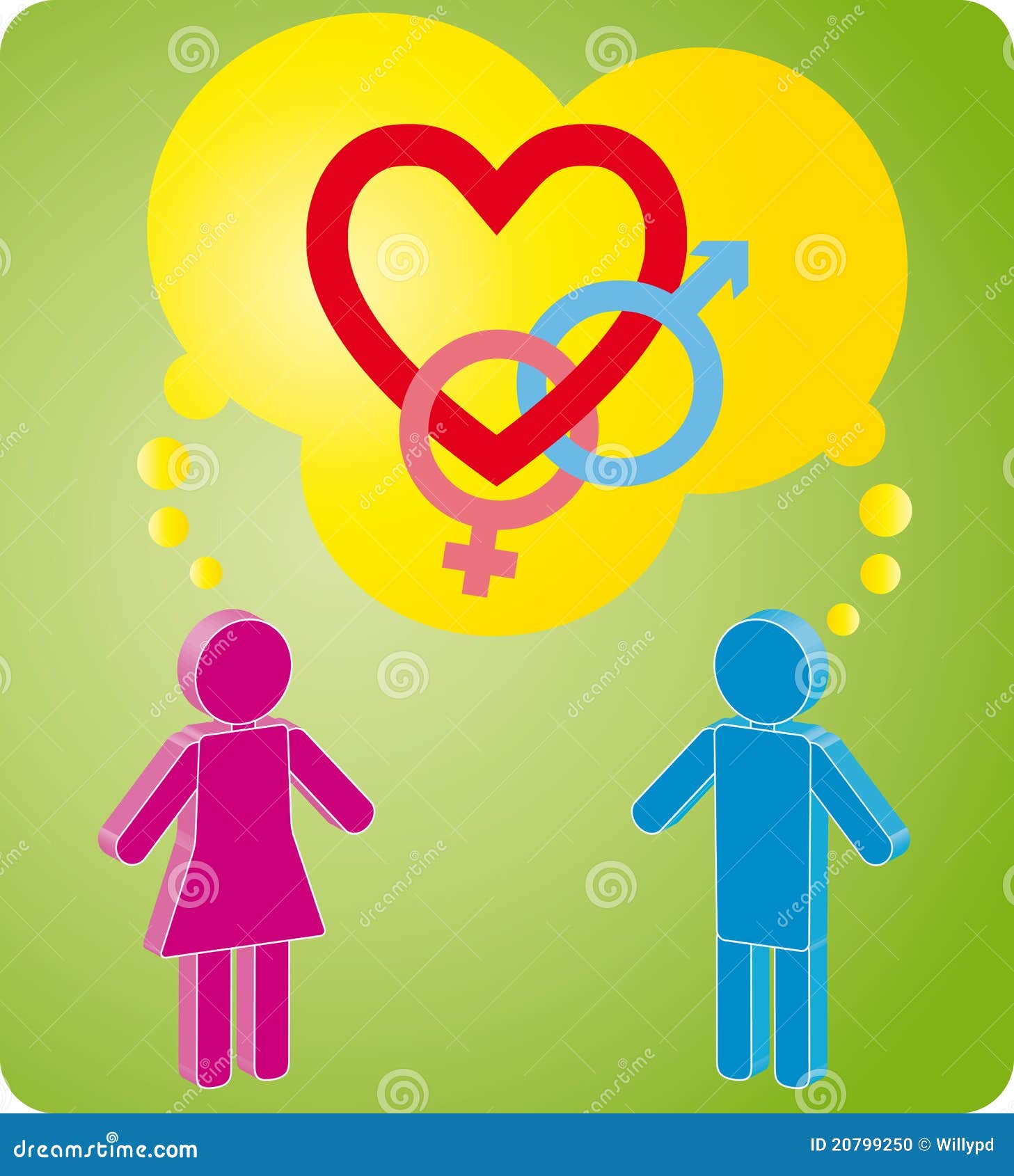 Mann und Frau in der Liebe vektor abbildung. Illustration von blau ...