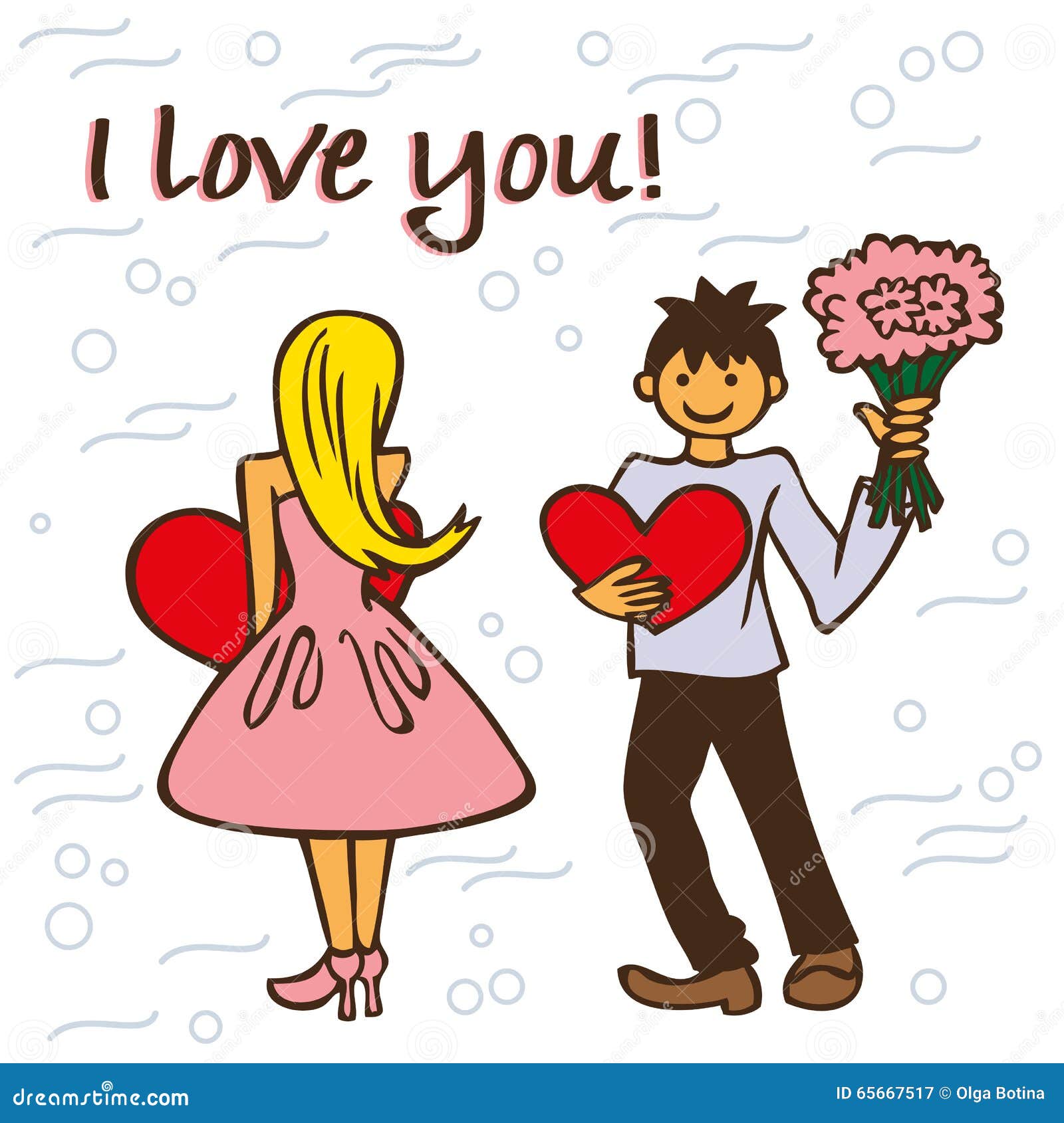 Mann und Frau in der Liebe vektor abbildung. Illustration von vektor ...