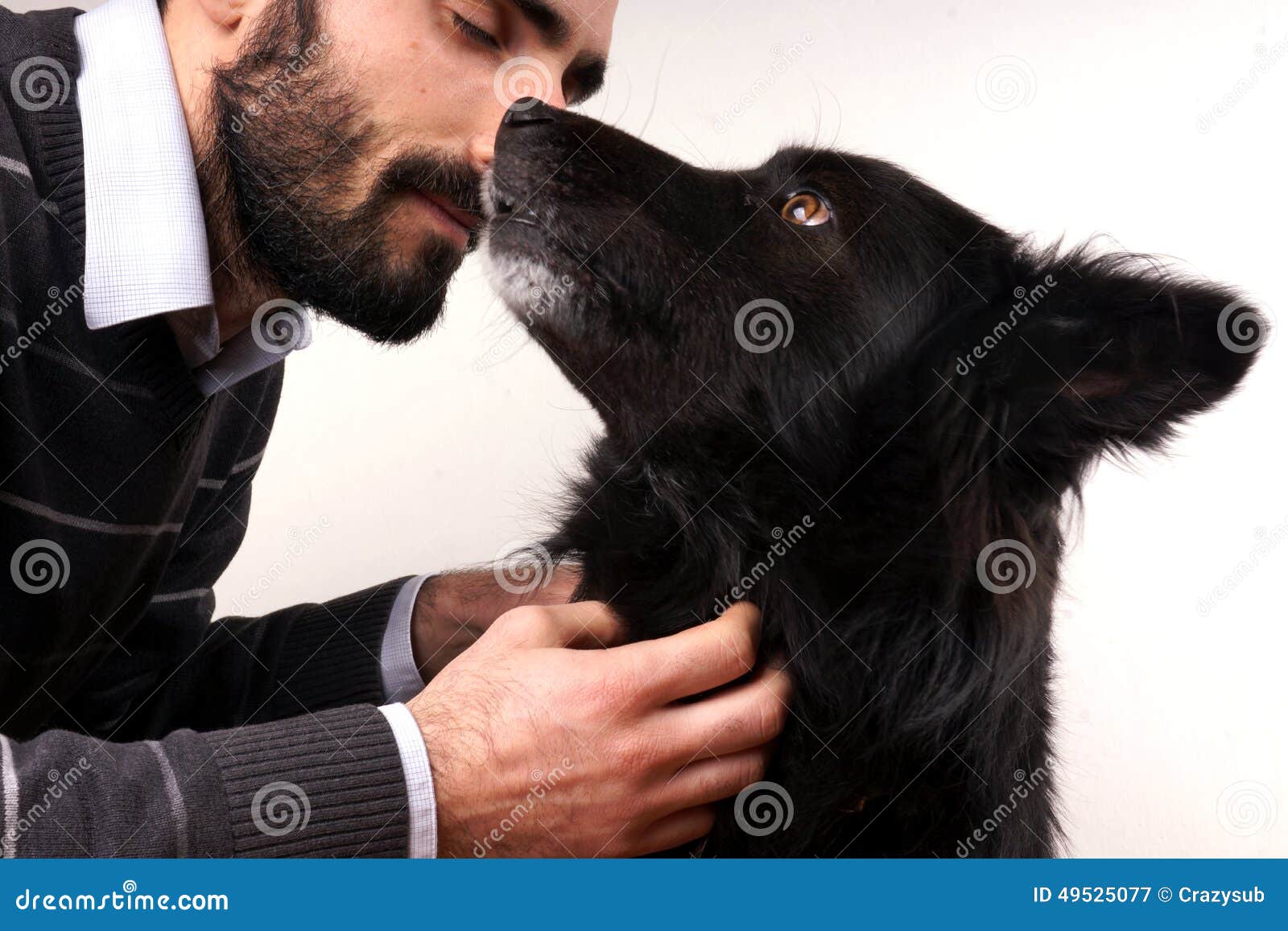 Mann und Hund stockbild. Bild von person, erwachsener - 49525077