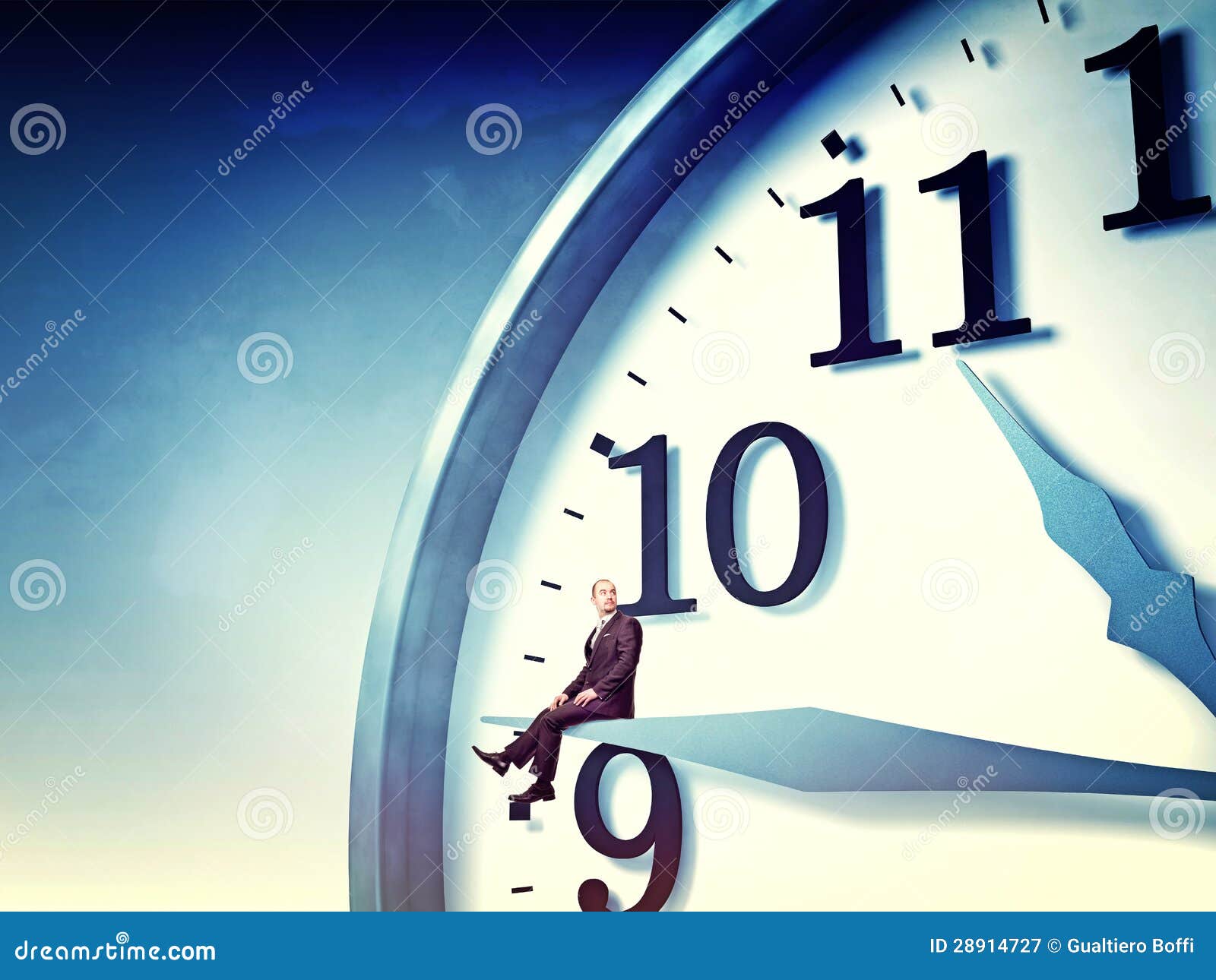 Mann und Zeit stock abbildung. Illustration von geschäftsmann - 28914727