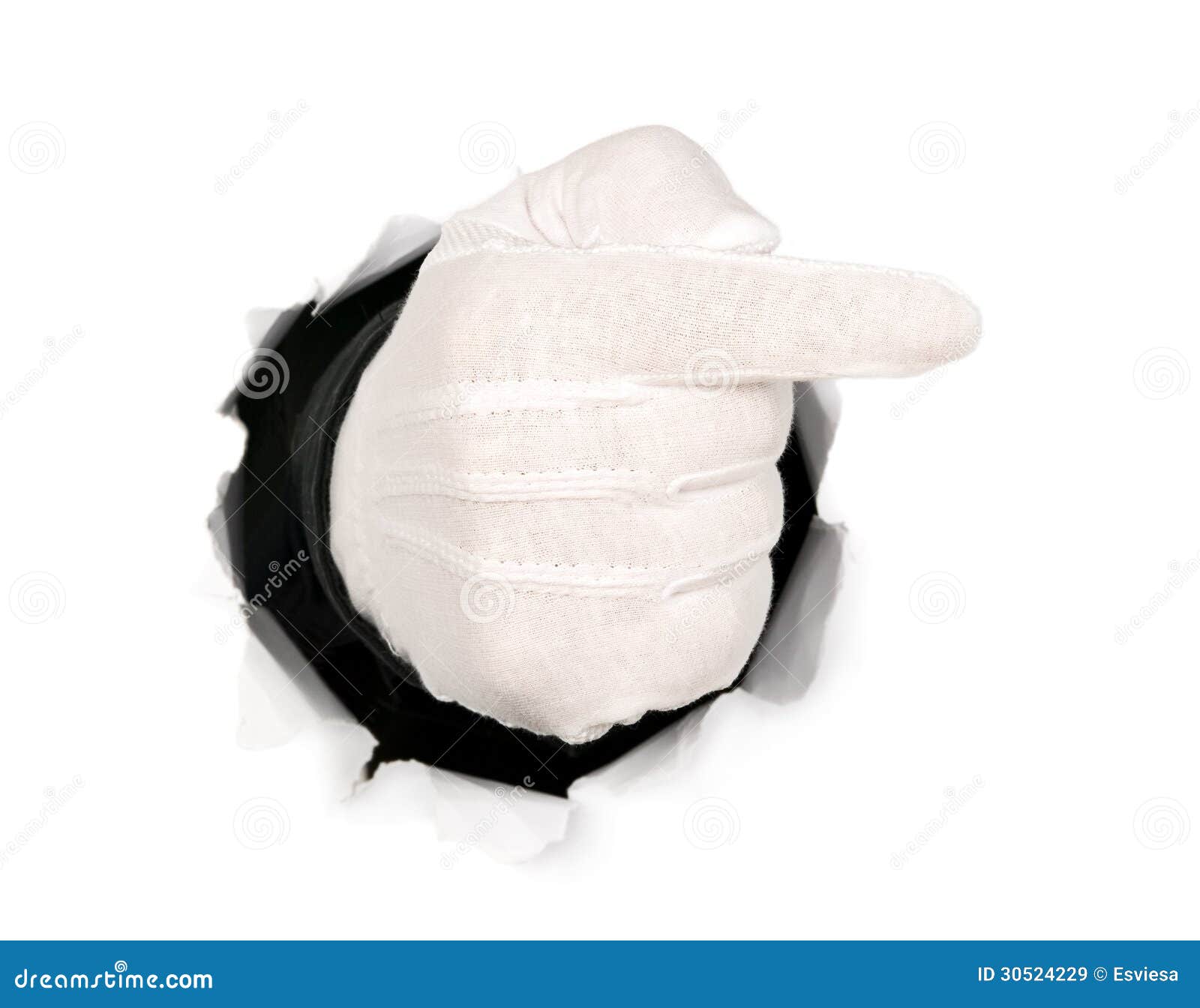 Mann Zeigt Seine Finger Durch Ein Loch Stockbild - Bild von mann ...