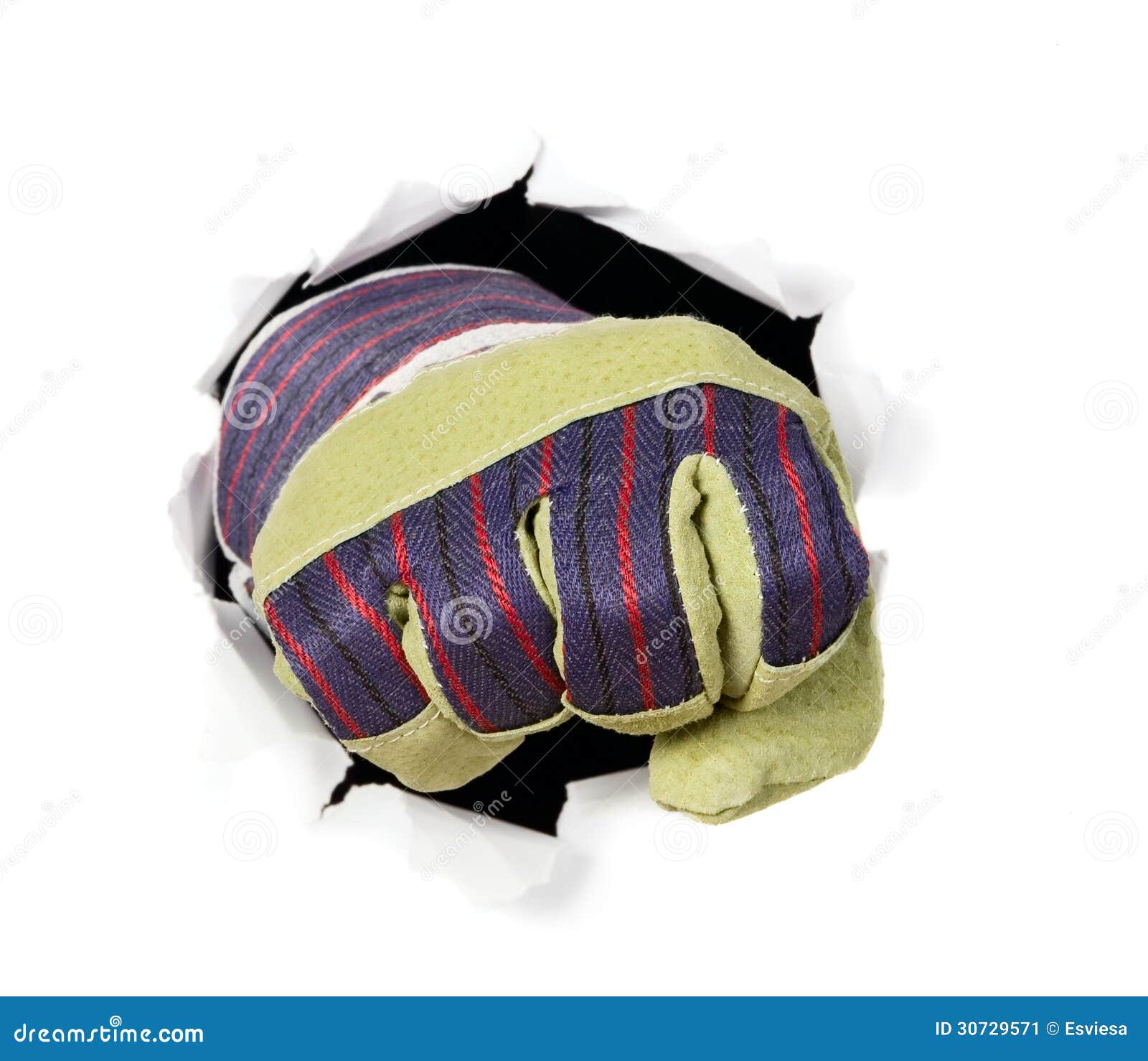 Mann Zeigt Seine Finger Durch Ein Loch Stockbild - Bild von person ...