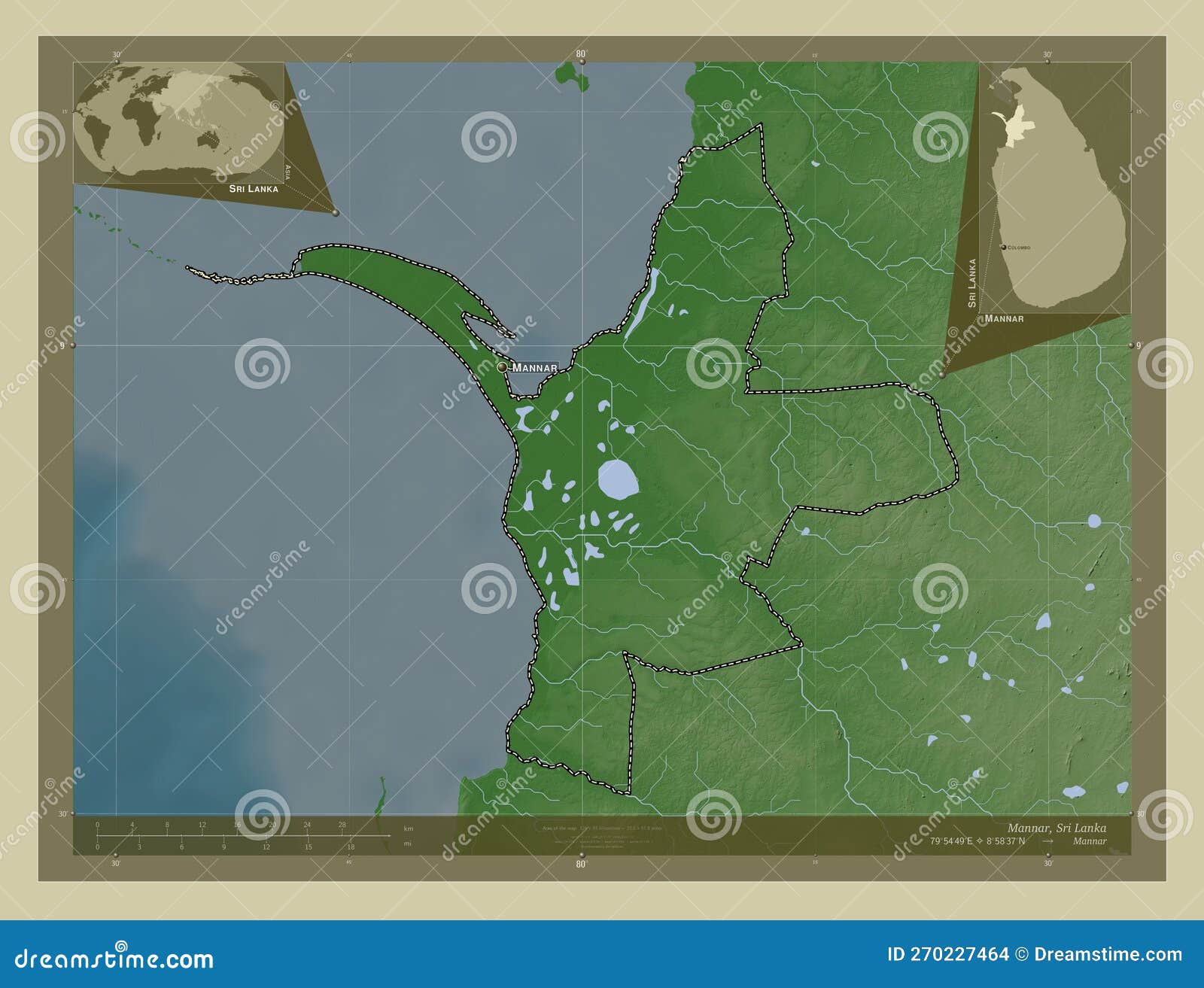 Mannar, Sri Lanka. Wiki. Labelled Points of Cities Stock Illustration ...