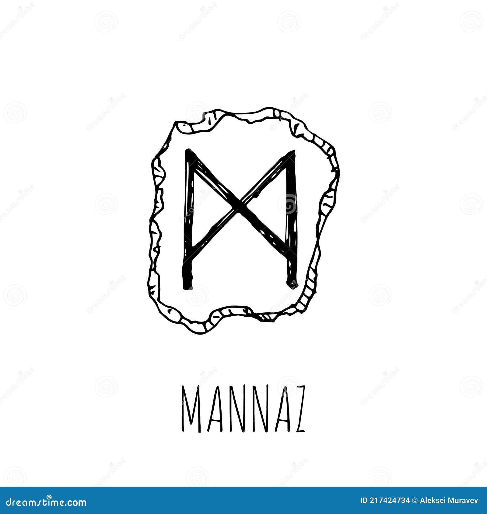 Mannaz Rune. Ancient Scandinavian Runes. Runes Senior Futarka. Magic ...