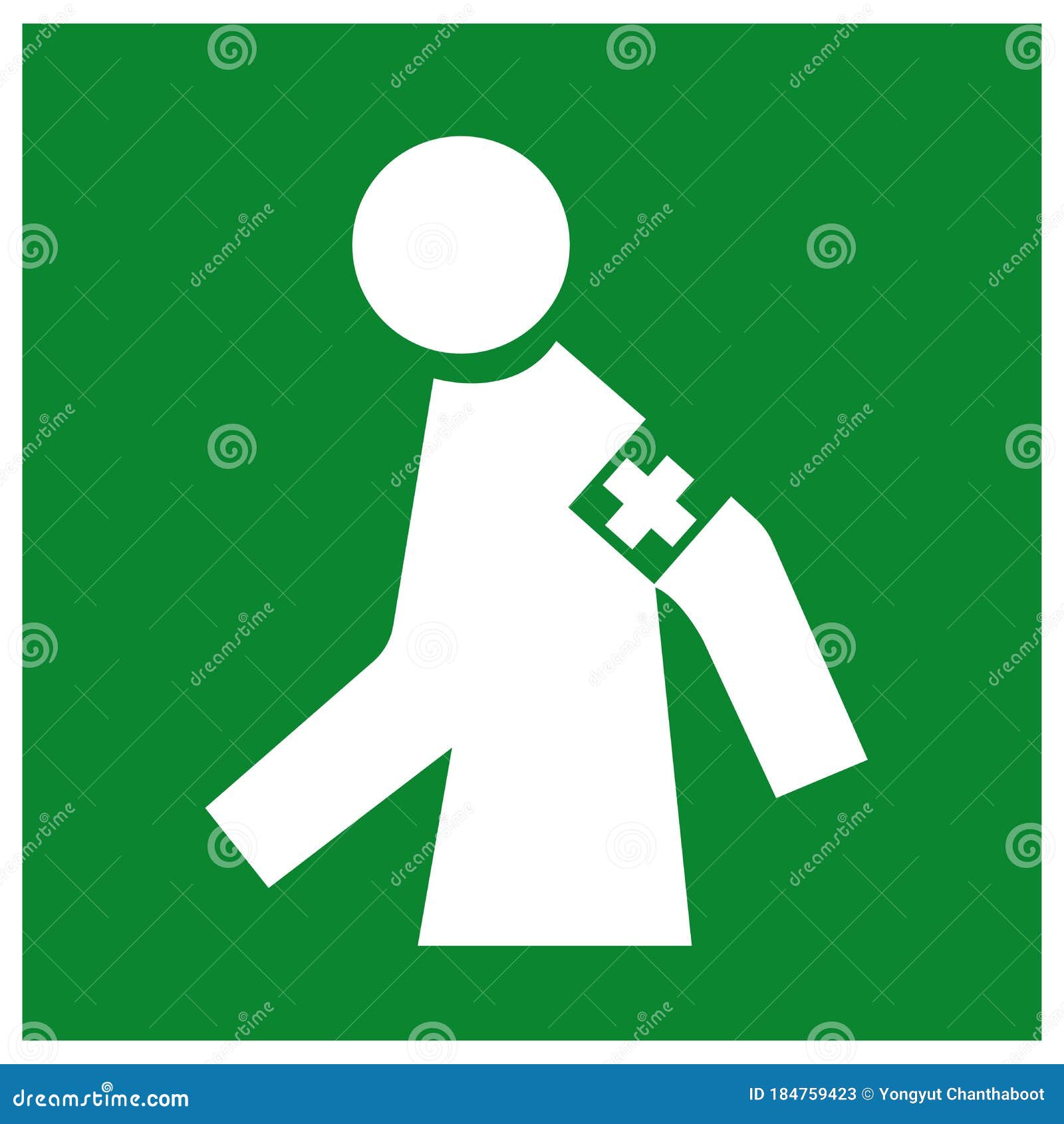 Manned First Aid Station Symbol Sign, Vector Illustration, Isolate On ...
