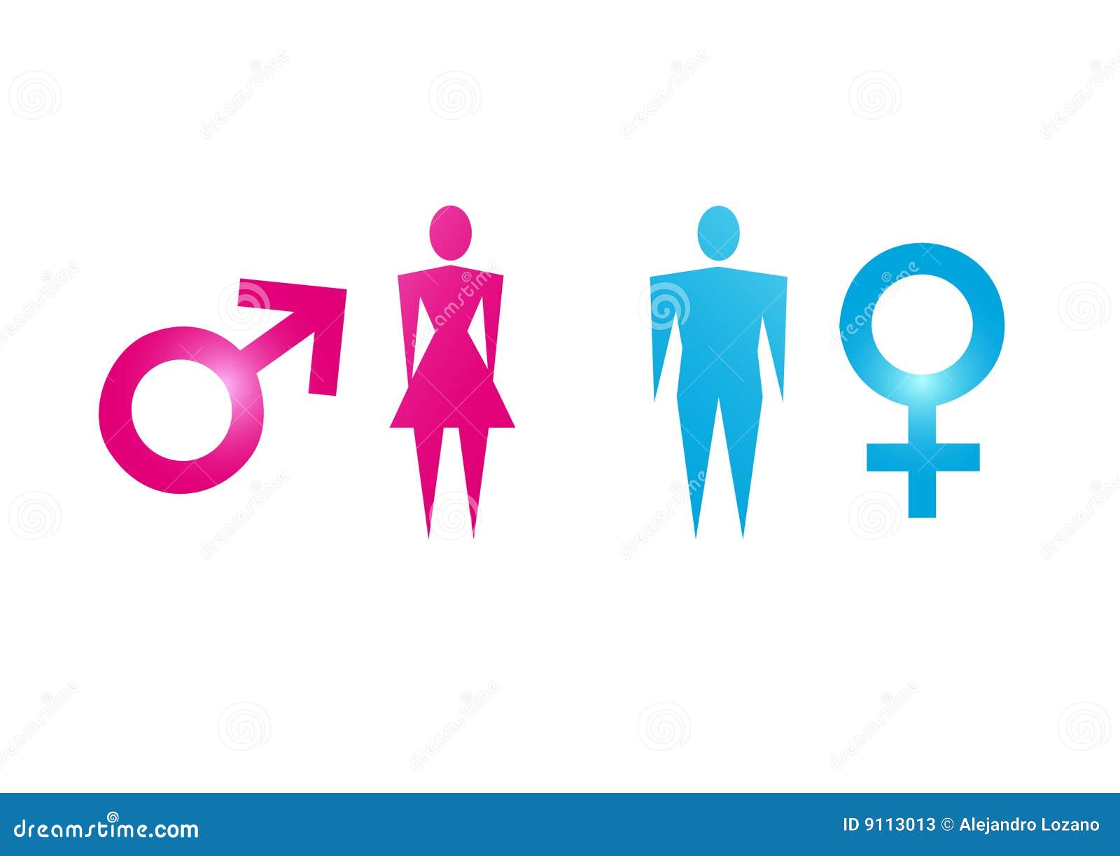 Mannelijk En Vrouwelijk Symbool Vector Illustratie - Illustration of ...