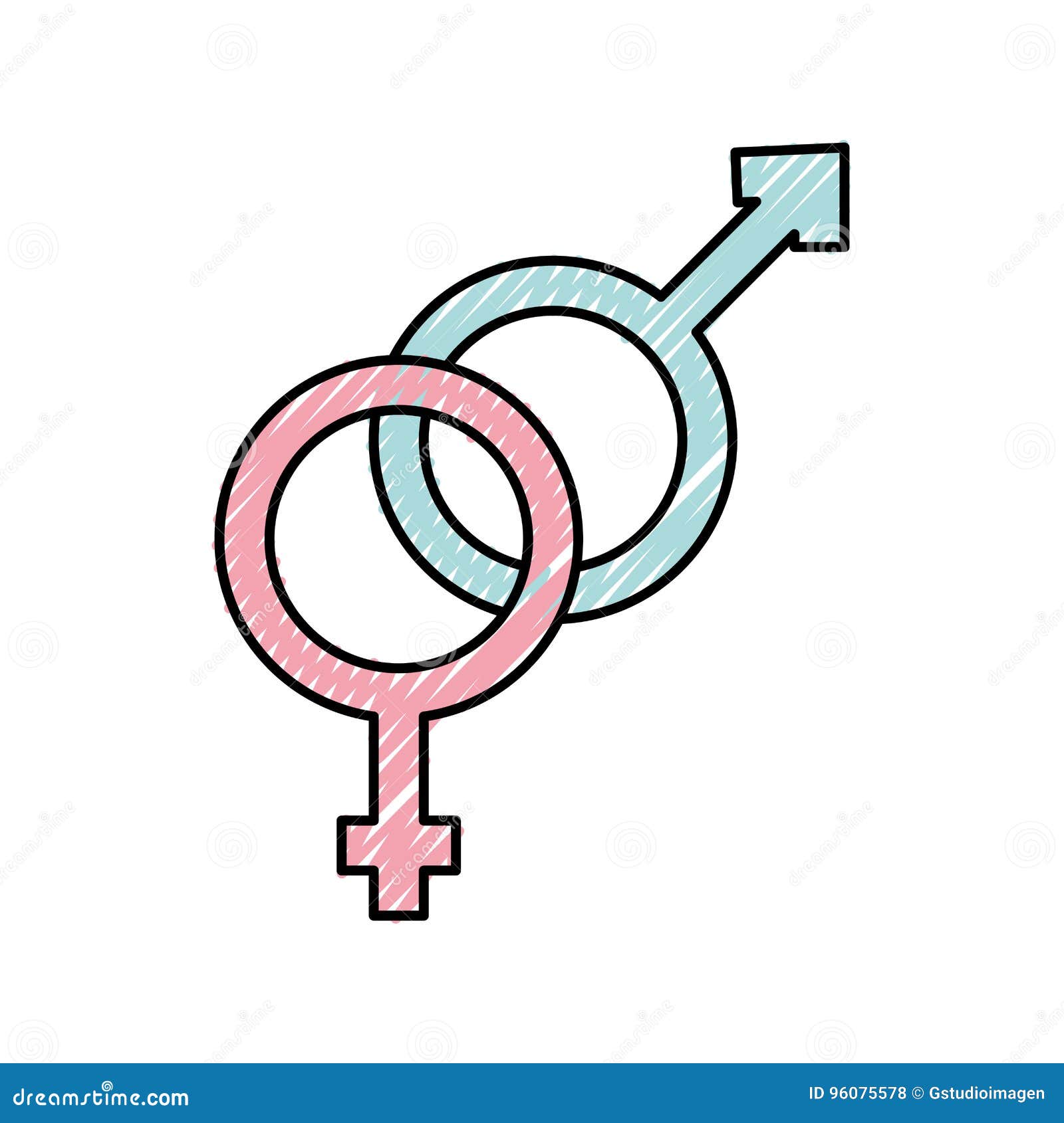 Mannelijk En Vrouwelijk Symbool Vector Illustratie - Illustration of ...