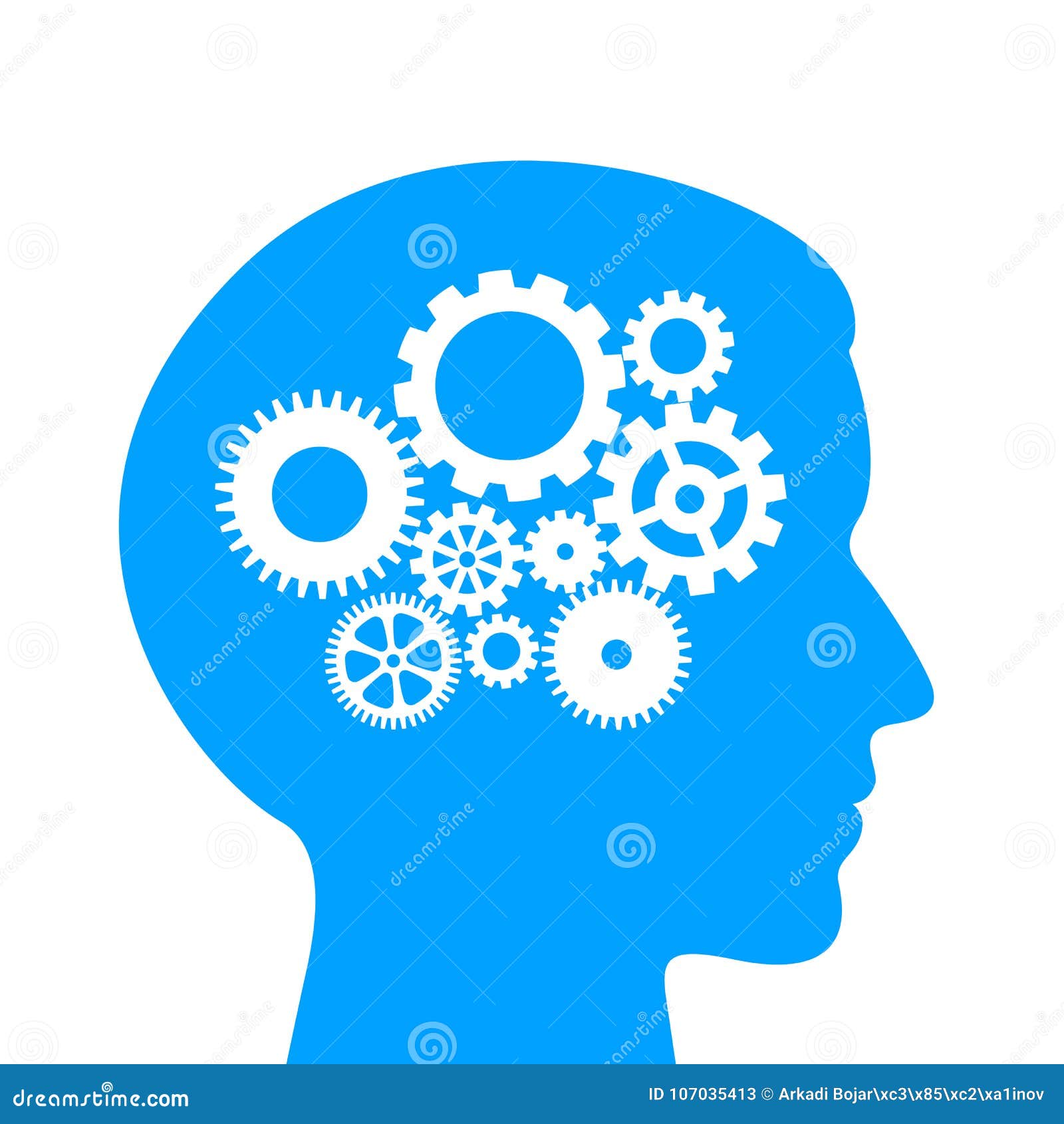 Mannelijk Logisch Het Denken Procespictogram Vector Illustratie ...