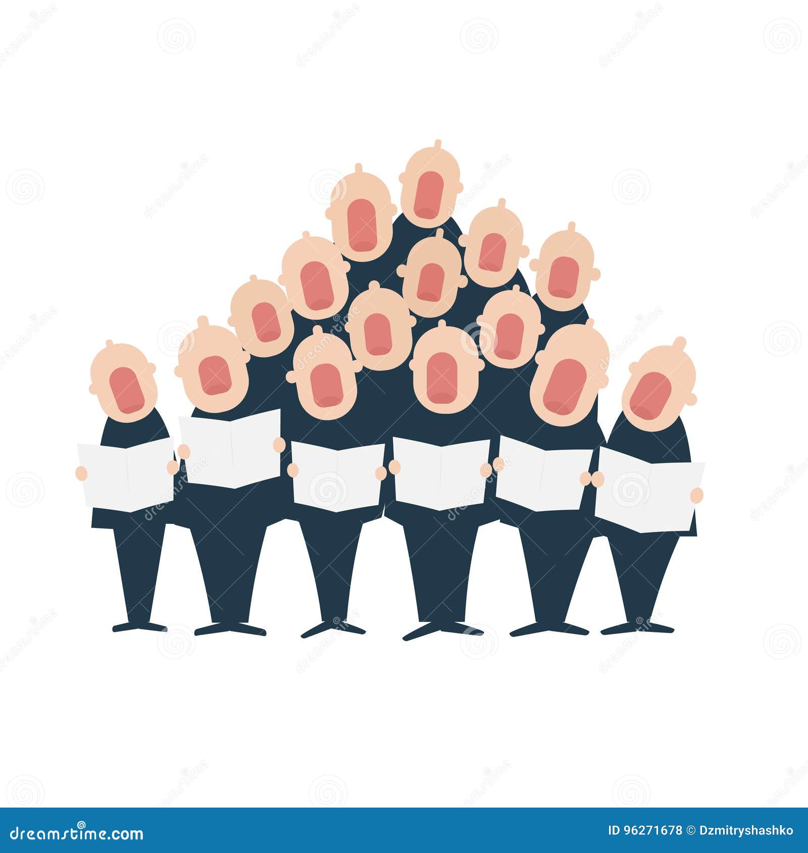 Mannelijk refrein in actie vector illustratie. Illustration of mens ...