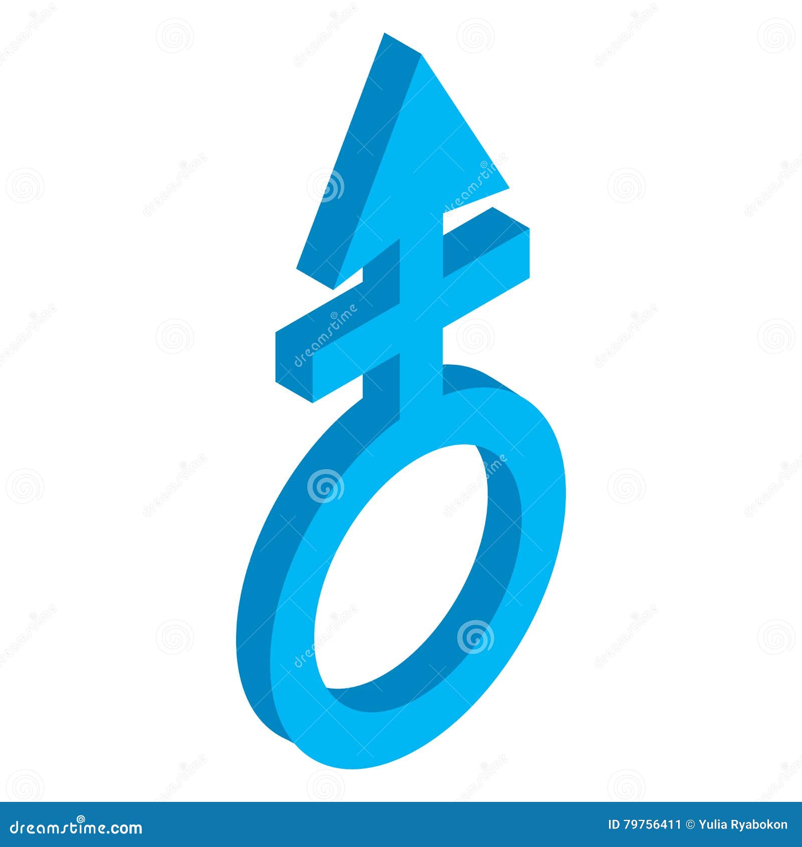 Mannelijk Symbool Isometrisch 3d Pictogram Vector Illustratie ...