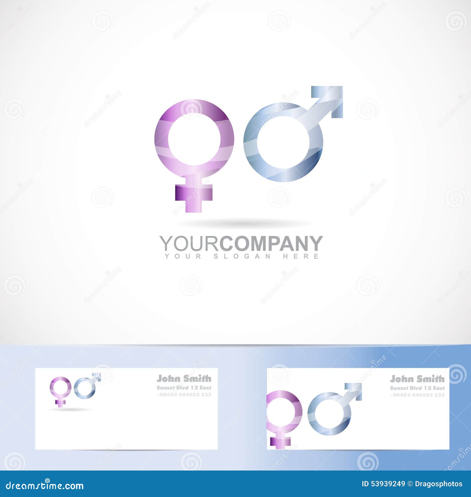 Mannelijk Vrouwelijk Symbool 3d Embleem Vector Illustratie ...