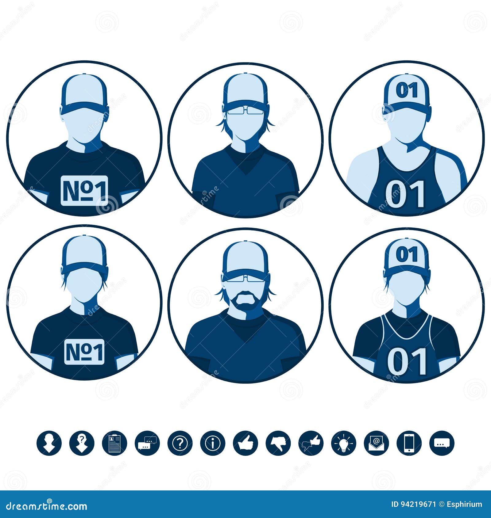 Mannelijke En Vrouwelijke Avatars Van Sportenmensen Vector Illustratie ... Mannelijke En Vrouwelijke Avatars Van Sportenmensen Vector Illustratie ...