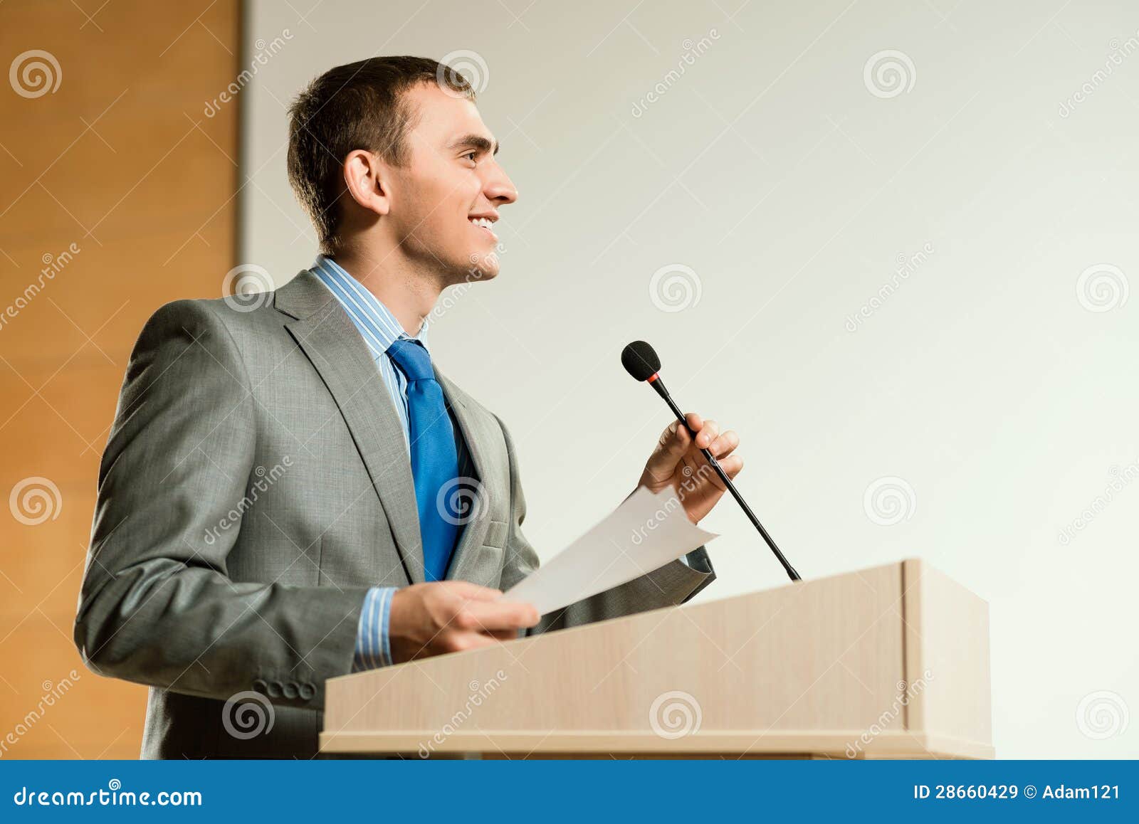 Mannelijke spreker stock afbeelding. Image of grafiek - 28660429