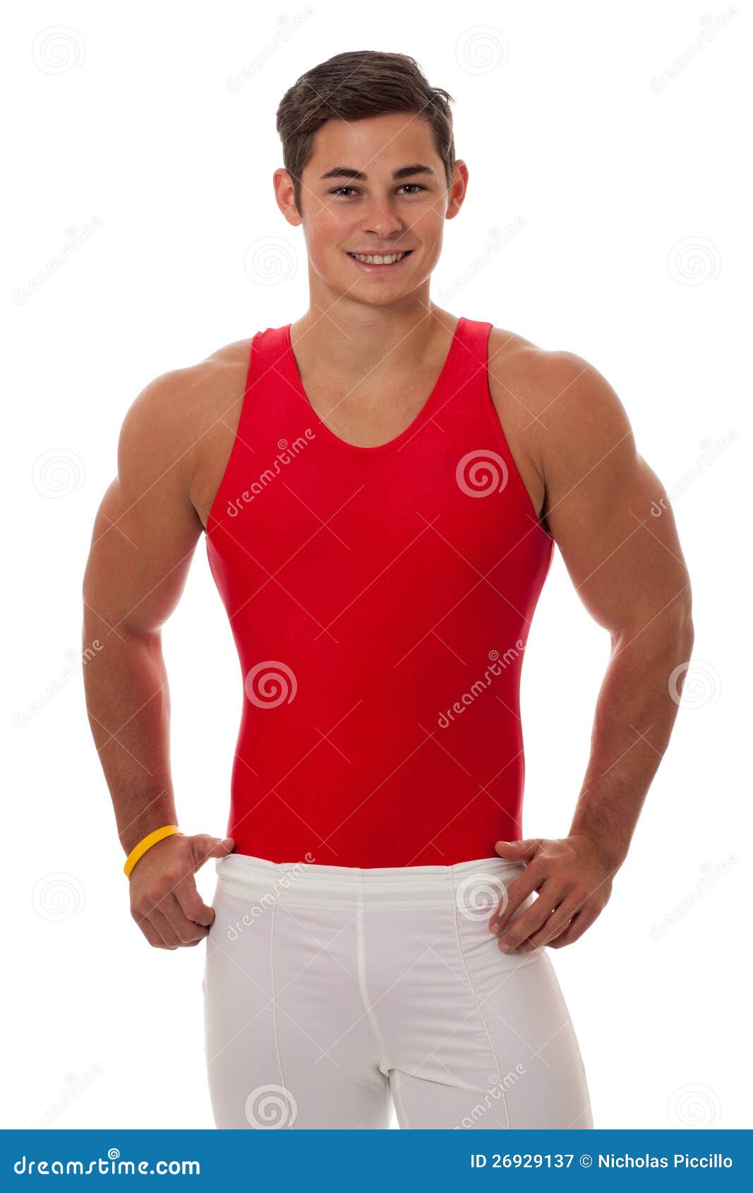 Mannelijke Turner stock afbeelding. Image of studio, gymnastiek - 26929137