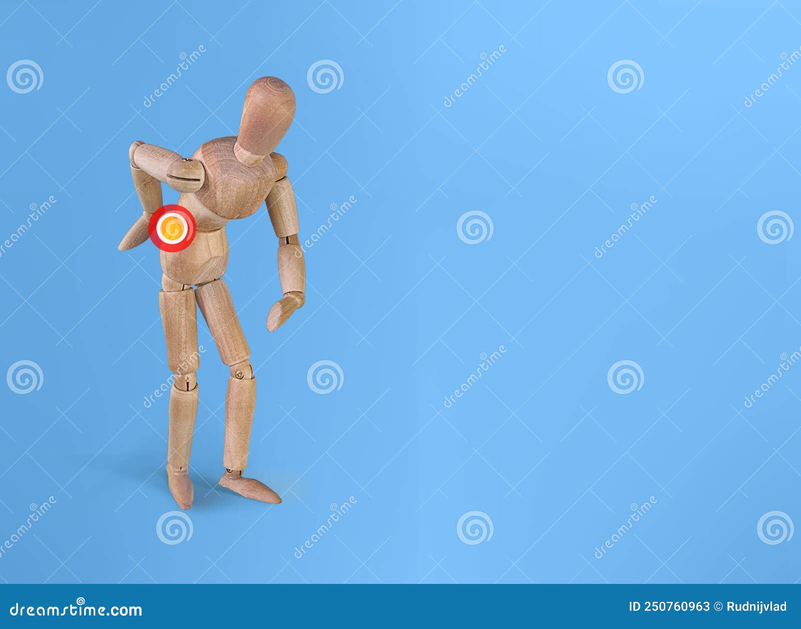 Mannequin Back Pain. Wood Figure with Lower Backache. Concept of Back ...