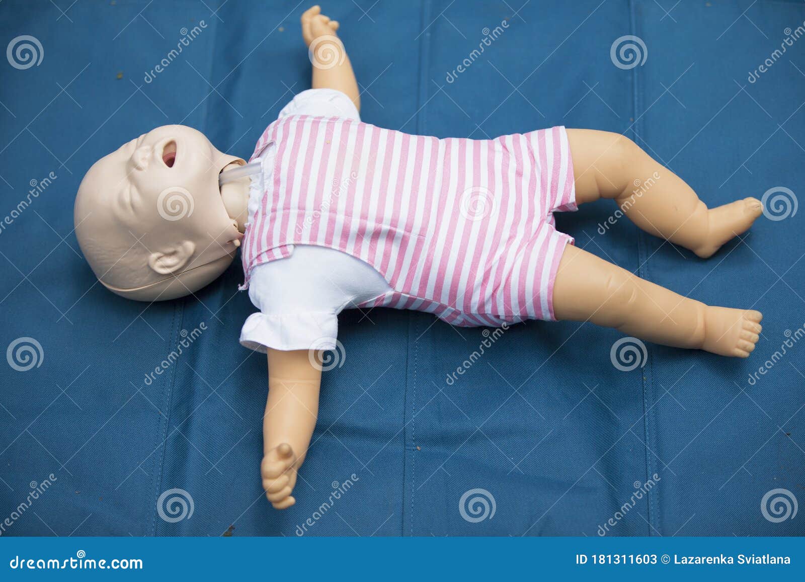 Mannequin Child for First Aid Training. Stock Image - Image of hand ...