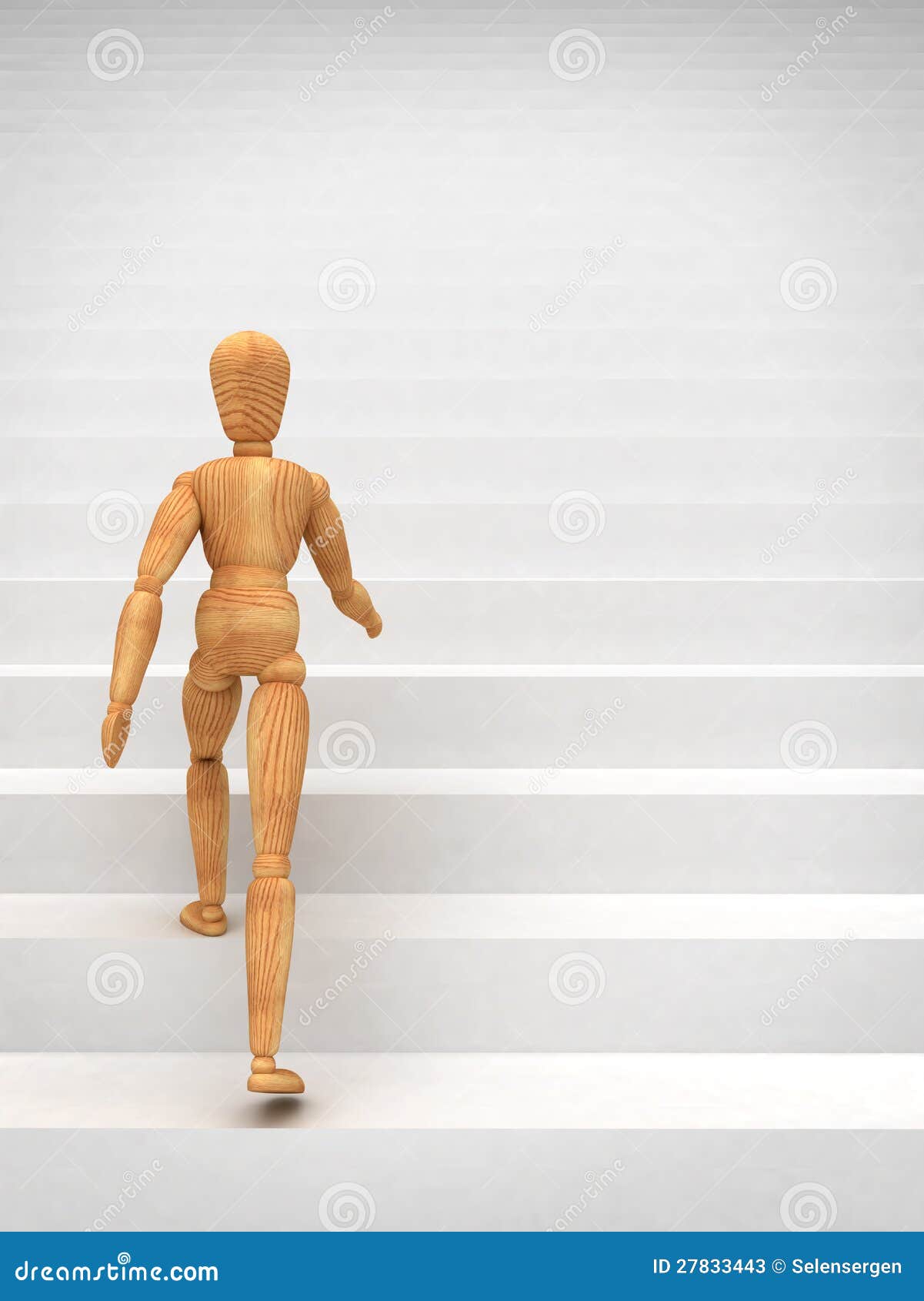 Mannequin climbing stairs stock illustration. Illustration of steps ...