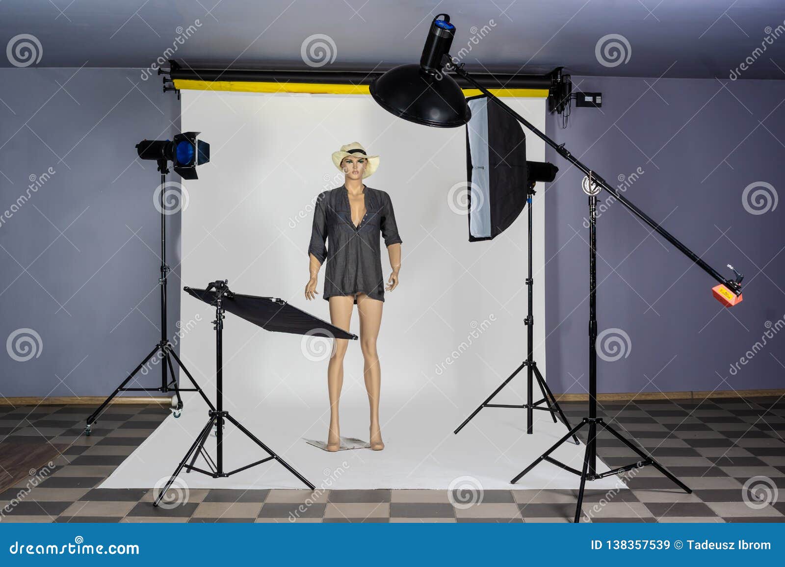 Mannequin stock image. Image of equipment, woman, photographing - 138357539