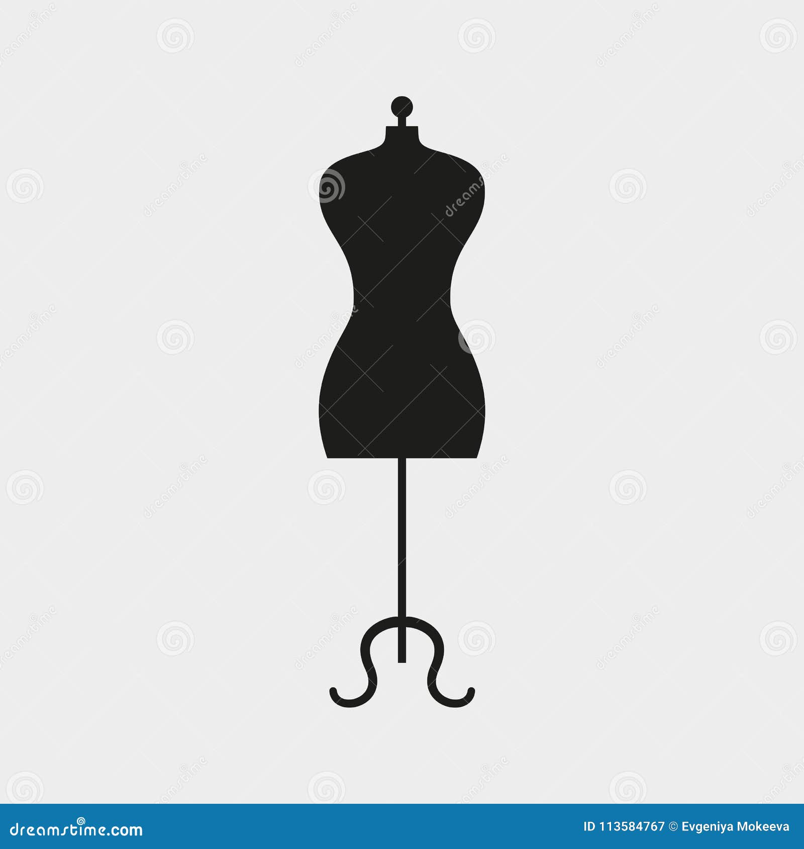 Mannequin Icon on White Background. Stock Vector - Illustration of ...