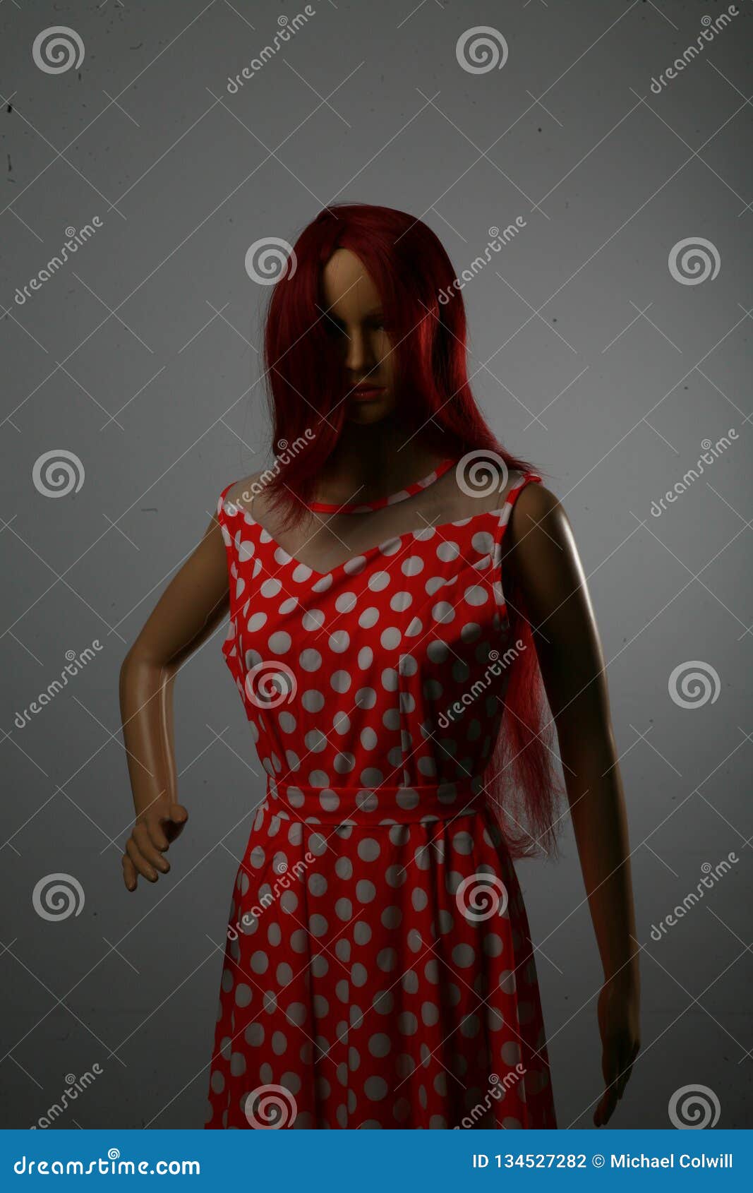 Red Dress Mannequin stock photo. Image of isolated, background - 134527282
