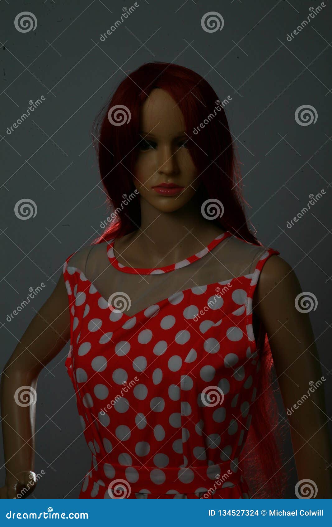 Red Dress Mannequin stock photo. Image of mannequin - 134527324