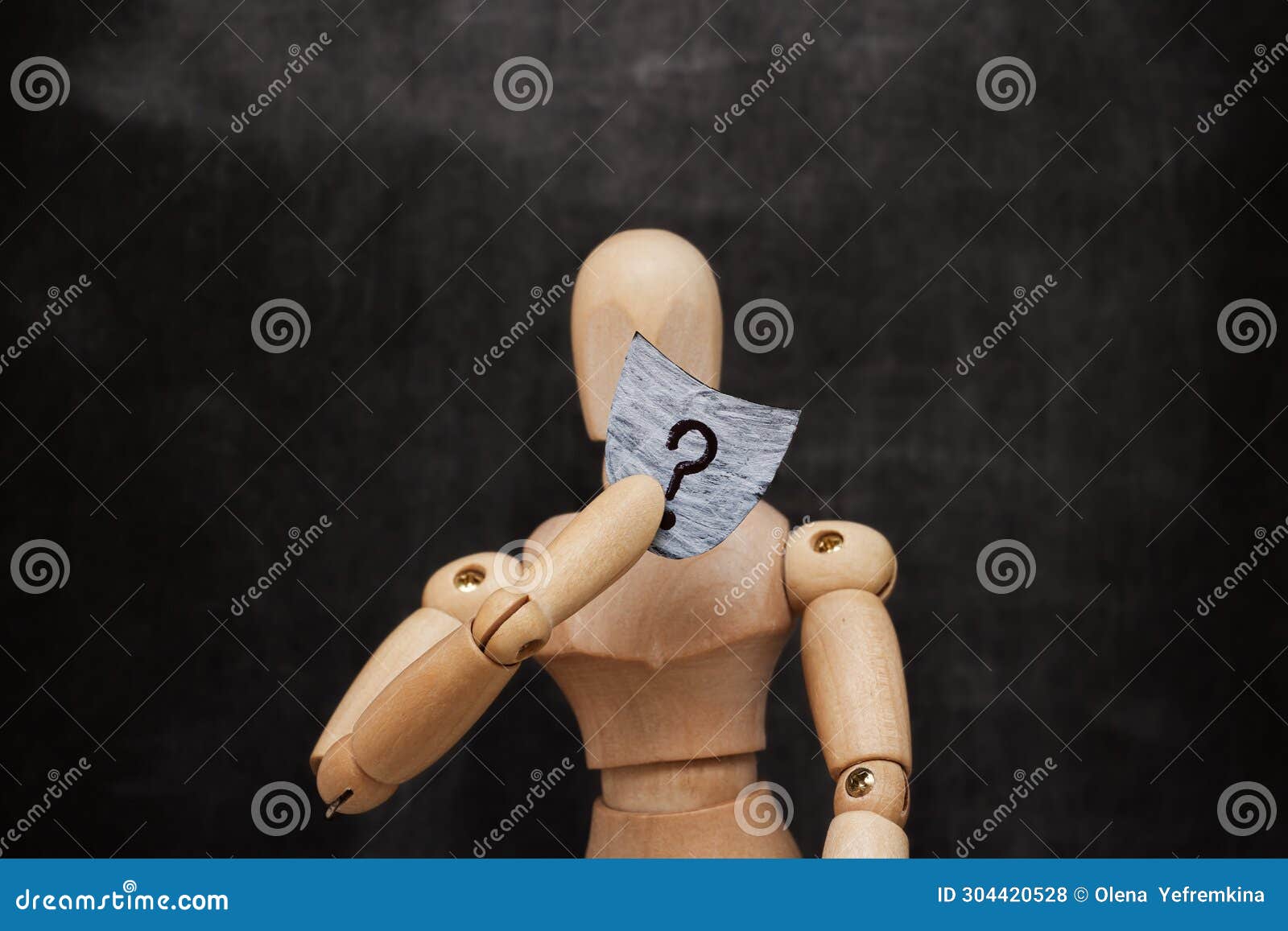 Mannequin Wearing Mask with Question Mark, Concept of Self ...