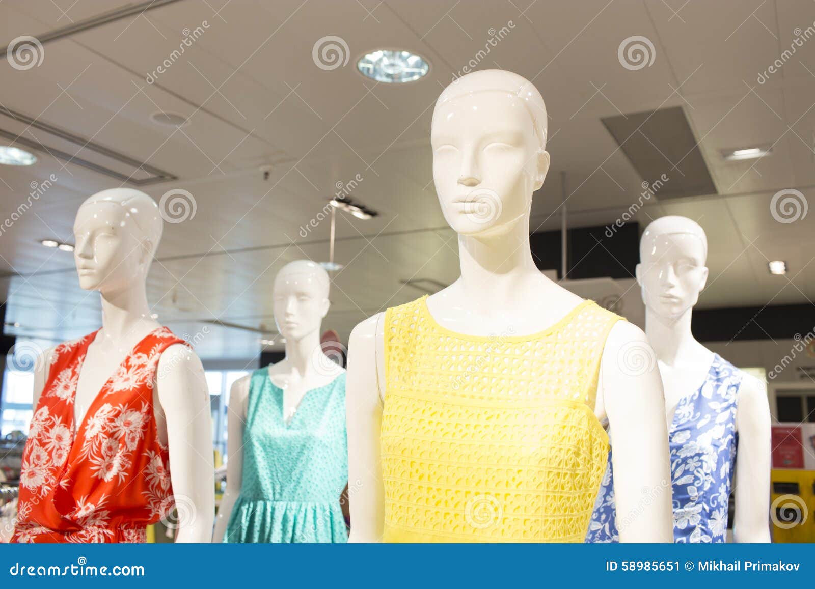 Mannequins stock image. Image of dress, front, show, editorial - 58985651