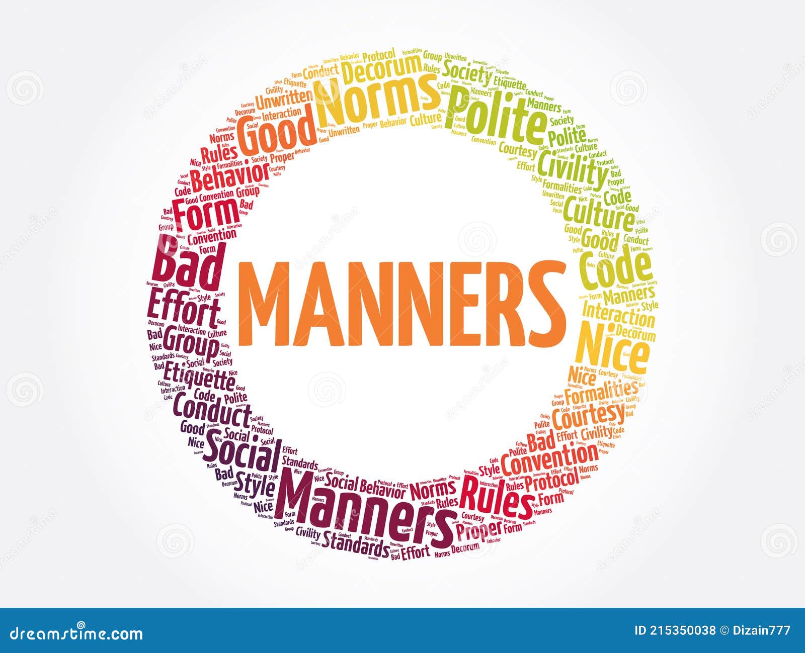 Manners Word Cloud In Shape Of World Map, Concept Background Royalty ...