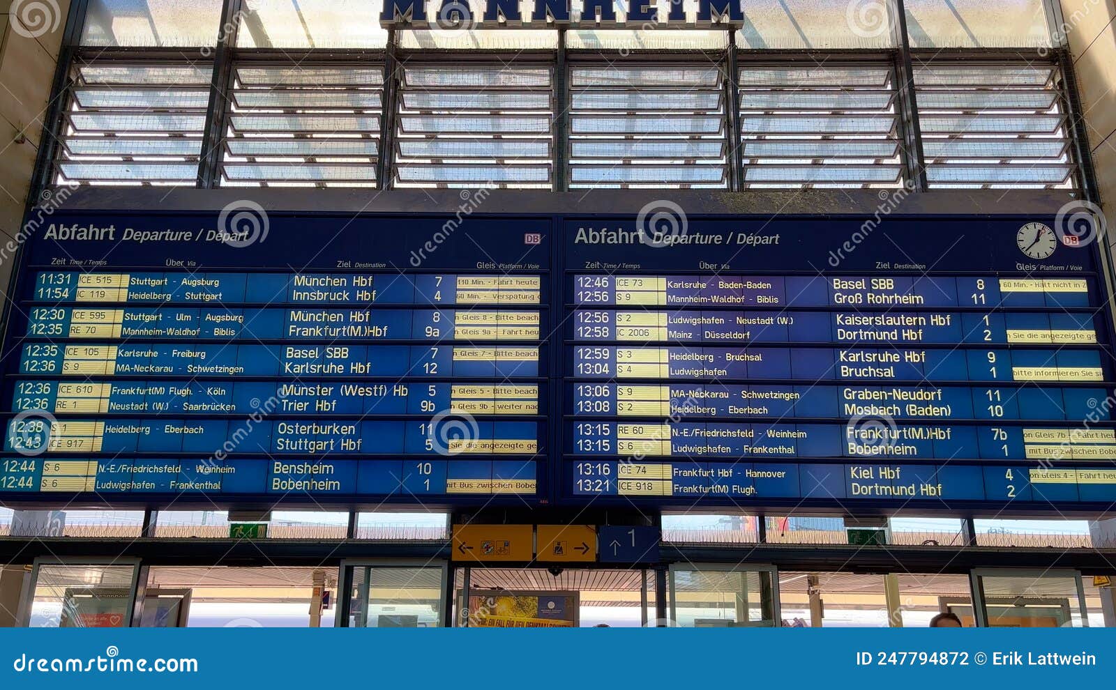 Mannheim Central Station - MANNHEIM, GERMANY - MAY 14, 2022 Editorial ...