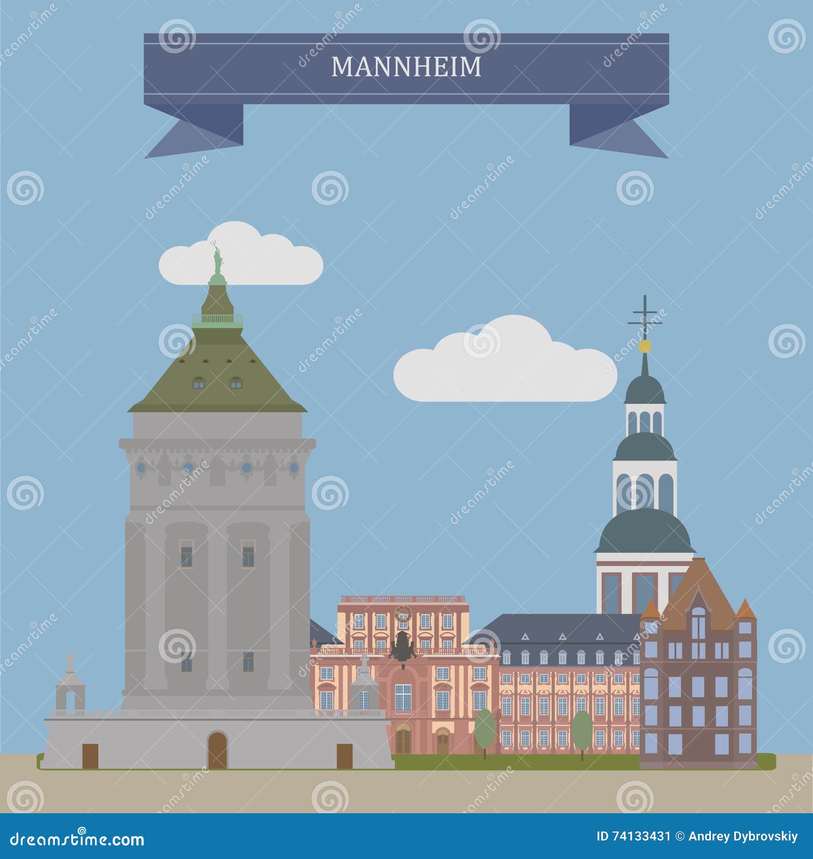 Mannheim, Town Sign Stock Photography | CartoonDealer.com #383000870