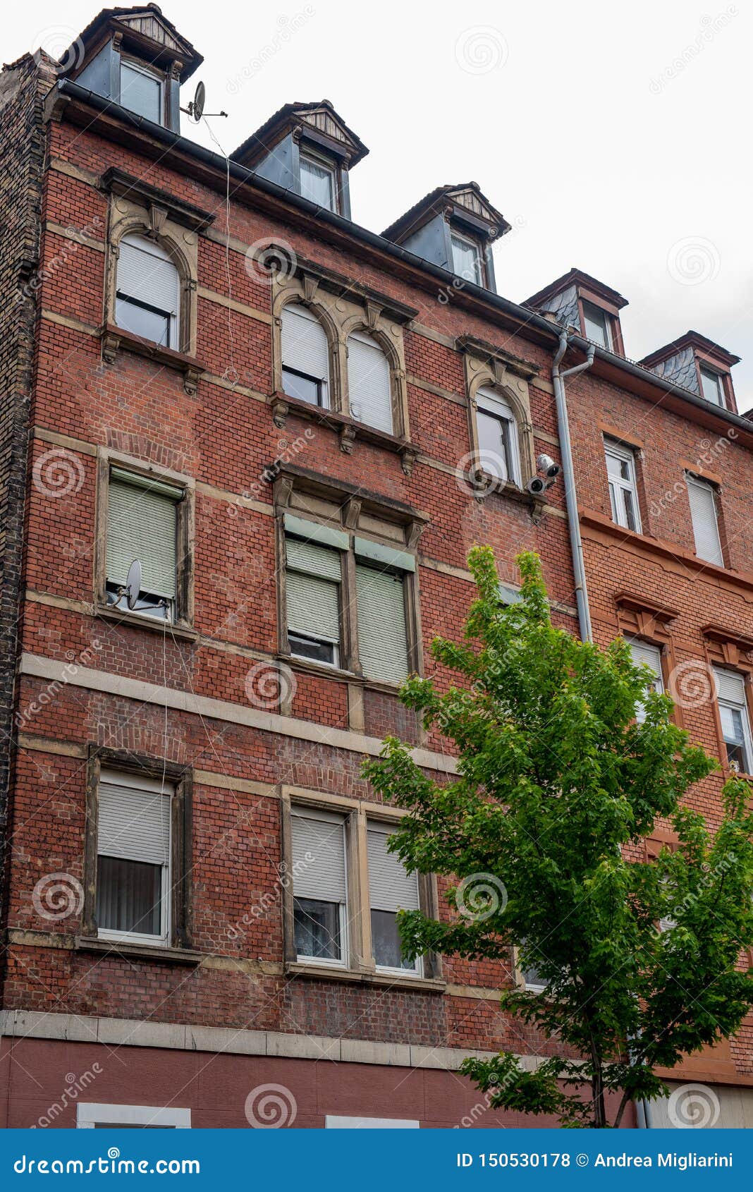 MANNHEIM, GERMANY, 05/11/2019: Typical German Residential Buildings ...