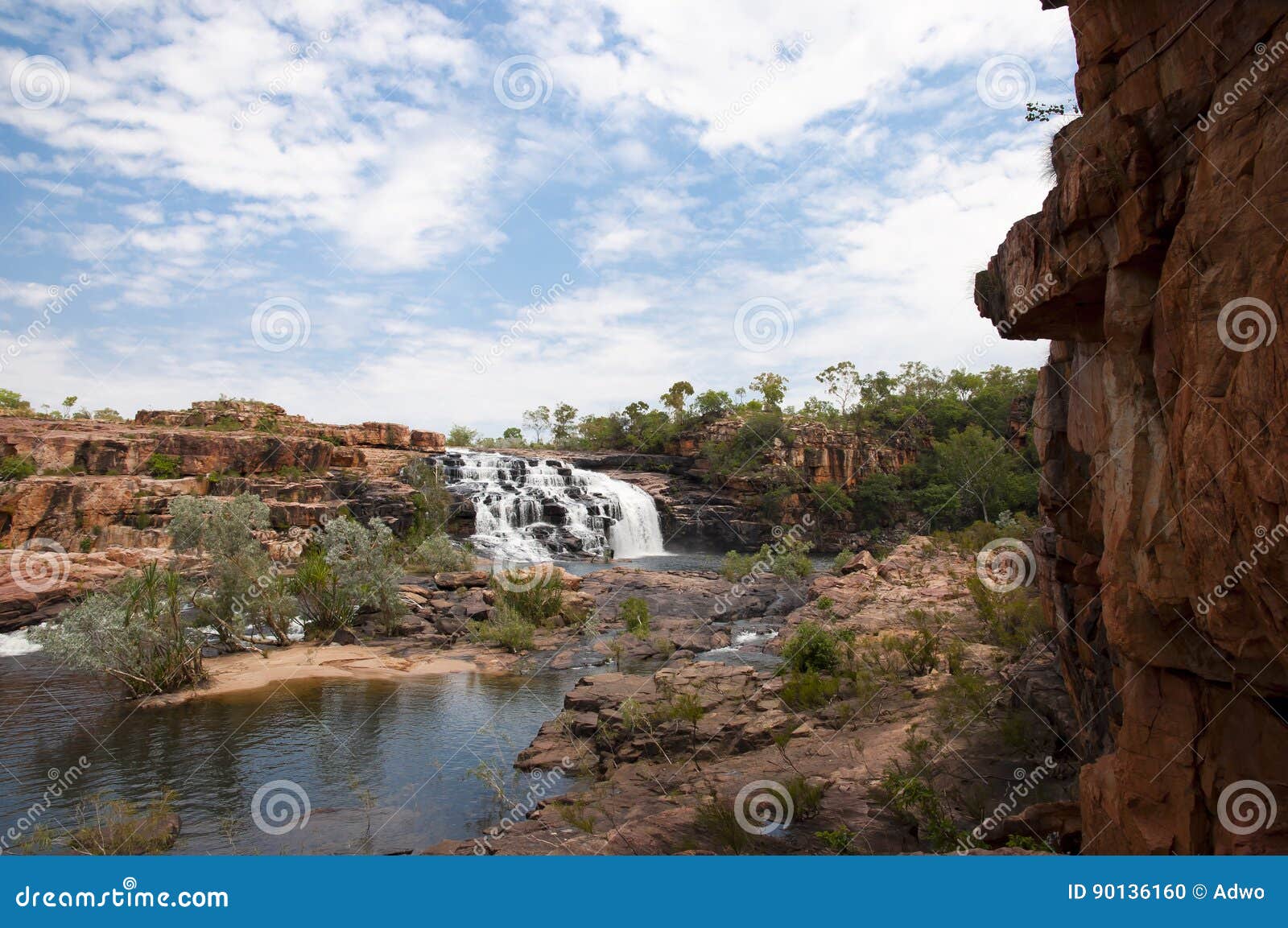 Manning Gorge Waterfall - Australia Stock Photo - Image of plant ...