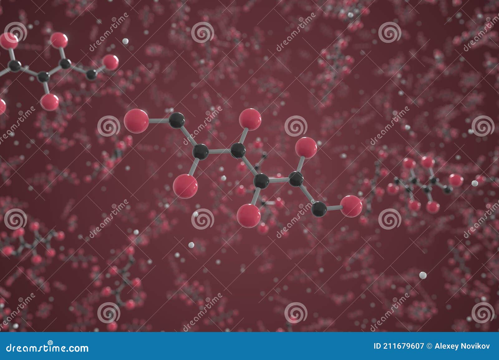 Mannitol Molecule, Molecular Structures, Sweetener E421, 3d Model, Structural Chemical Formula ...