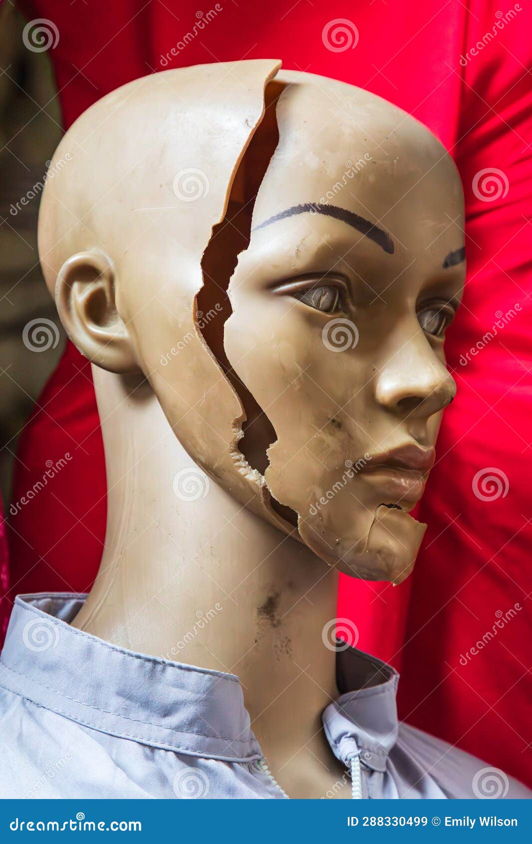 A Mannquin with a Cracked Head Stock Image - Image of shopping, shop ...