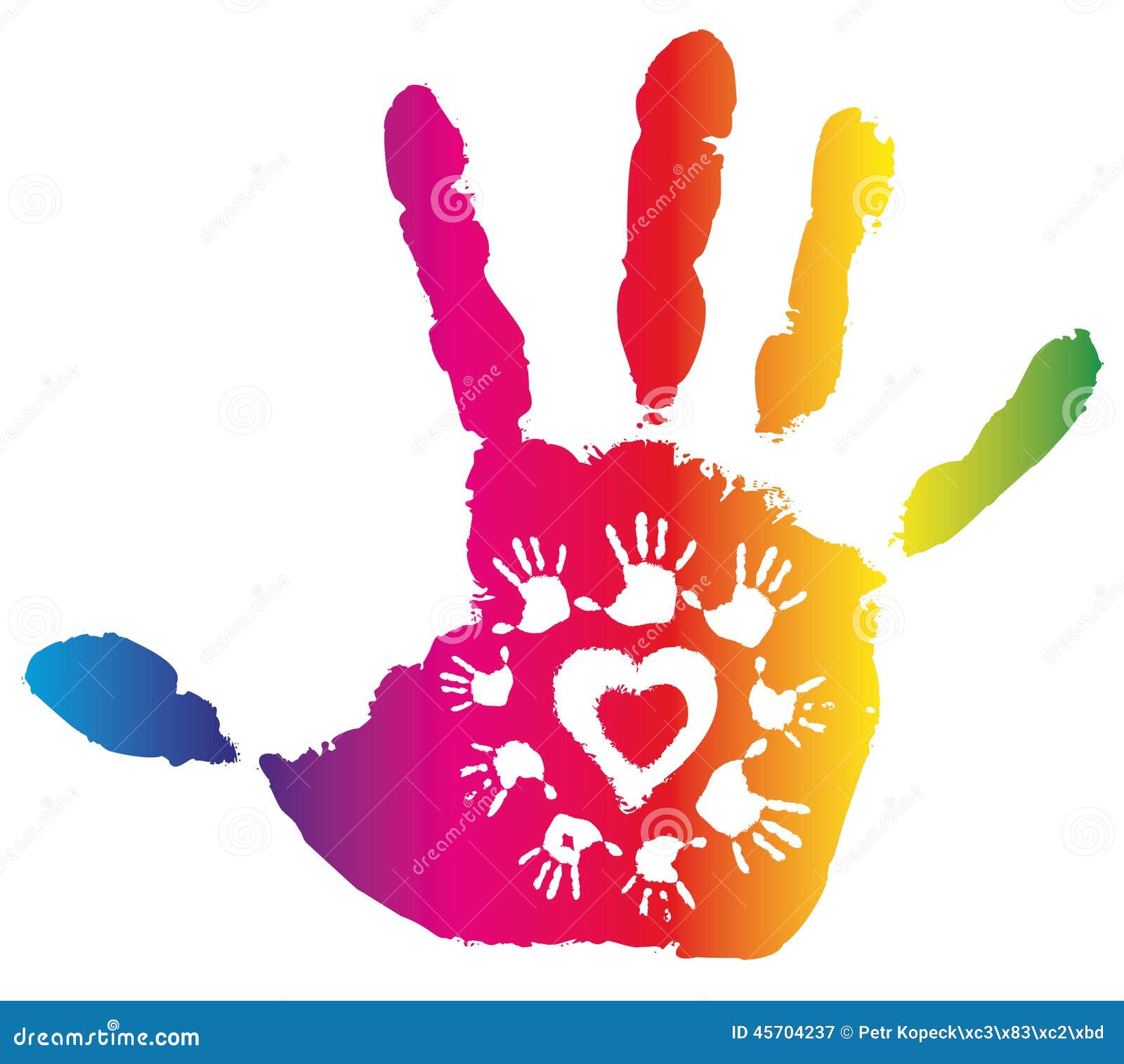 Mano stock de ilustración. Ilustración de mano, fingerprint - 45704237