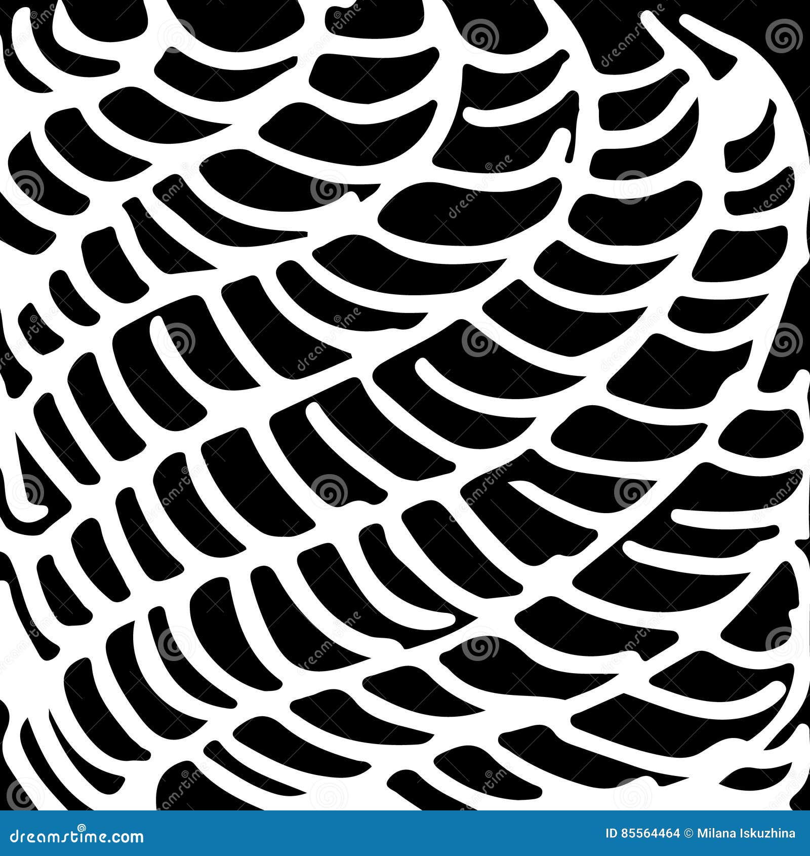 Mano Abstracta Blanco Y Negro Dibujada Stock de ilustración ...